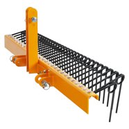 5FT Landscape Rake for Tractor,3-Point Lawn Dethatcher Attachments with ...