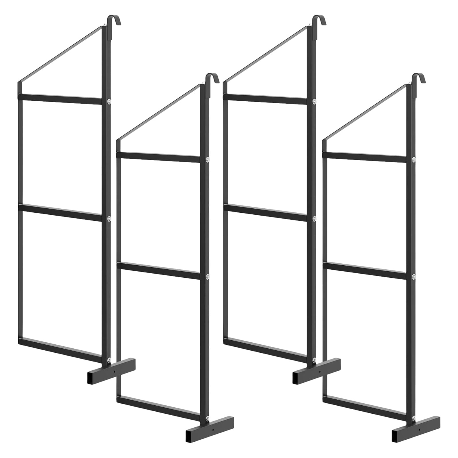 Telyswee 4 Pack of 3 Tier Shipping Container Shelving Bracket 22" x 60 ...