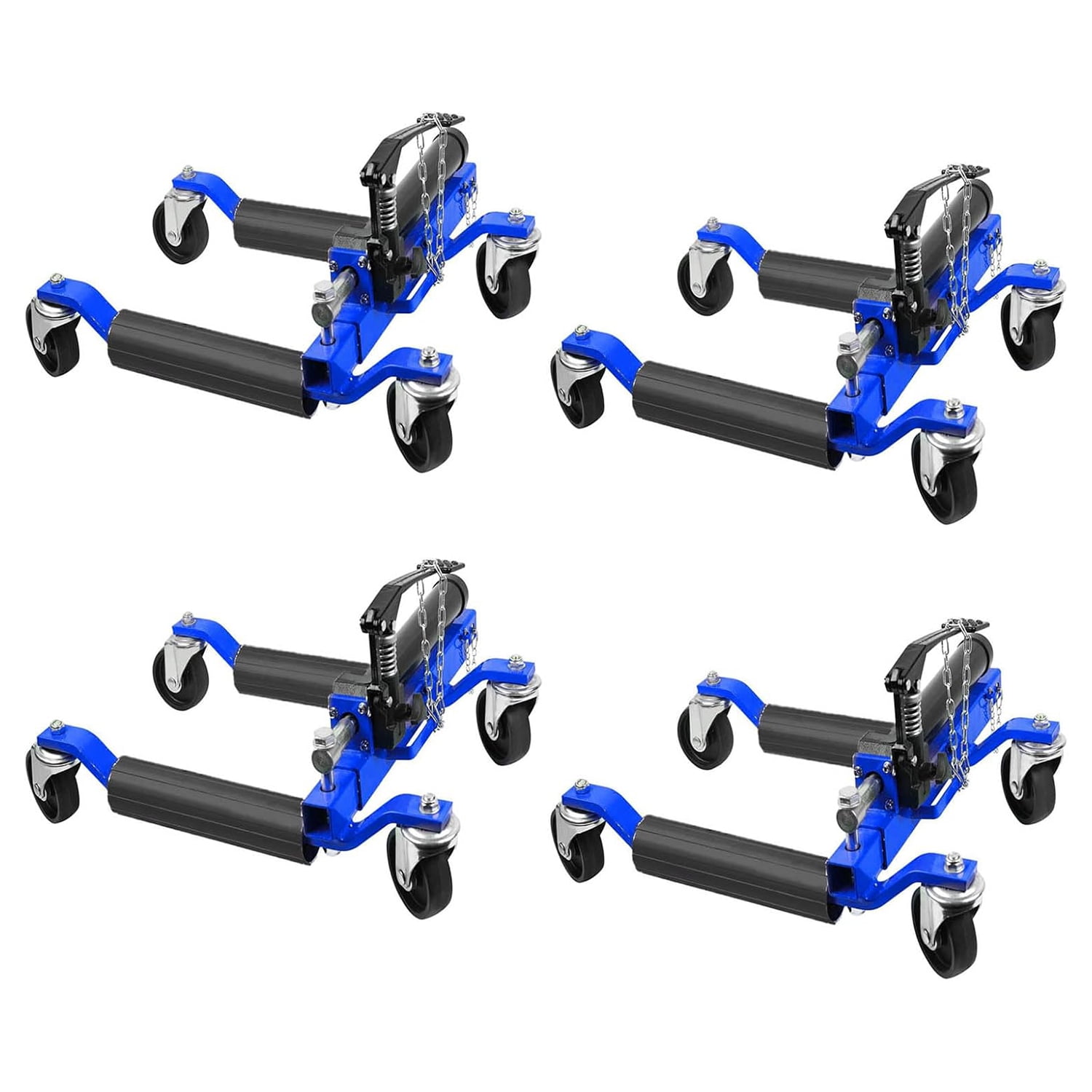 Telyswee 4 Pcs Car Wheel Dolly with Hydraulic Tire Jack, 1500LBS ...