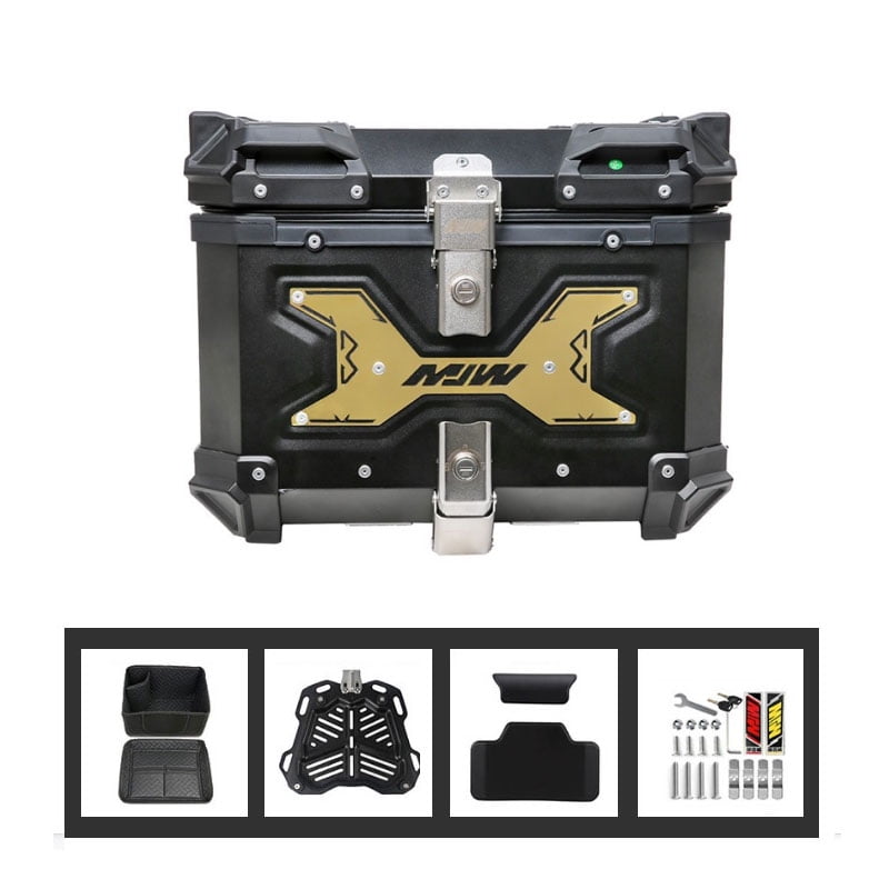 Telyswee 45L Motorcycle Tail Box Top Case, Universal Motorbike Trunk ...
