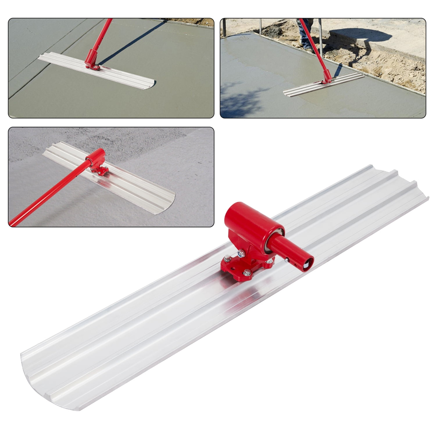 Telyswee 48" x 8" Bull Float Magnesium Concrete Float, Round End ...