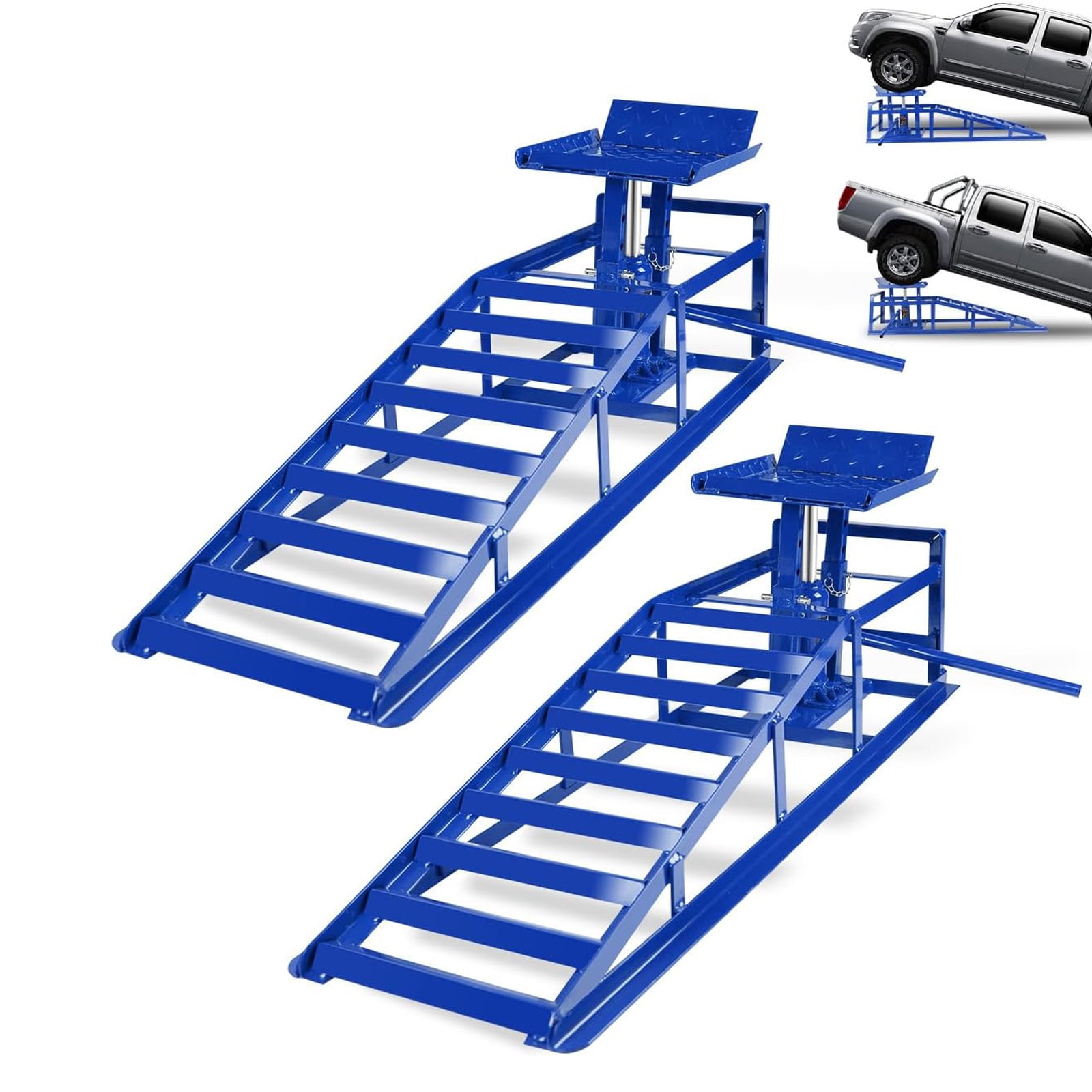 Telyswee 5Ton/11000lb. Heavy-Duty Hydraulic Car Ramps, 9.3"-14 ...