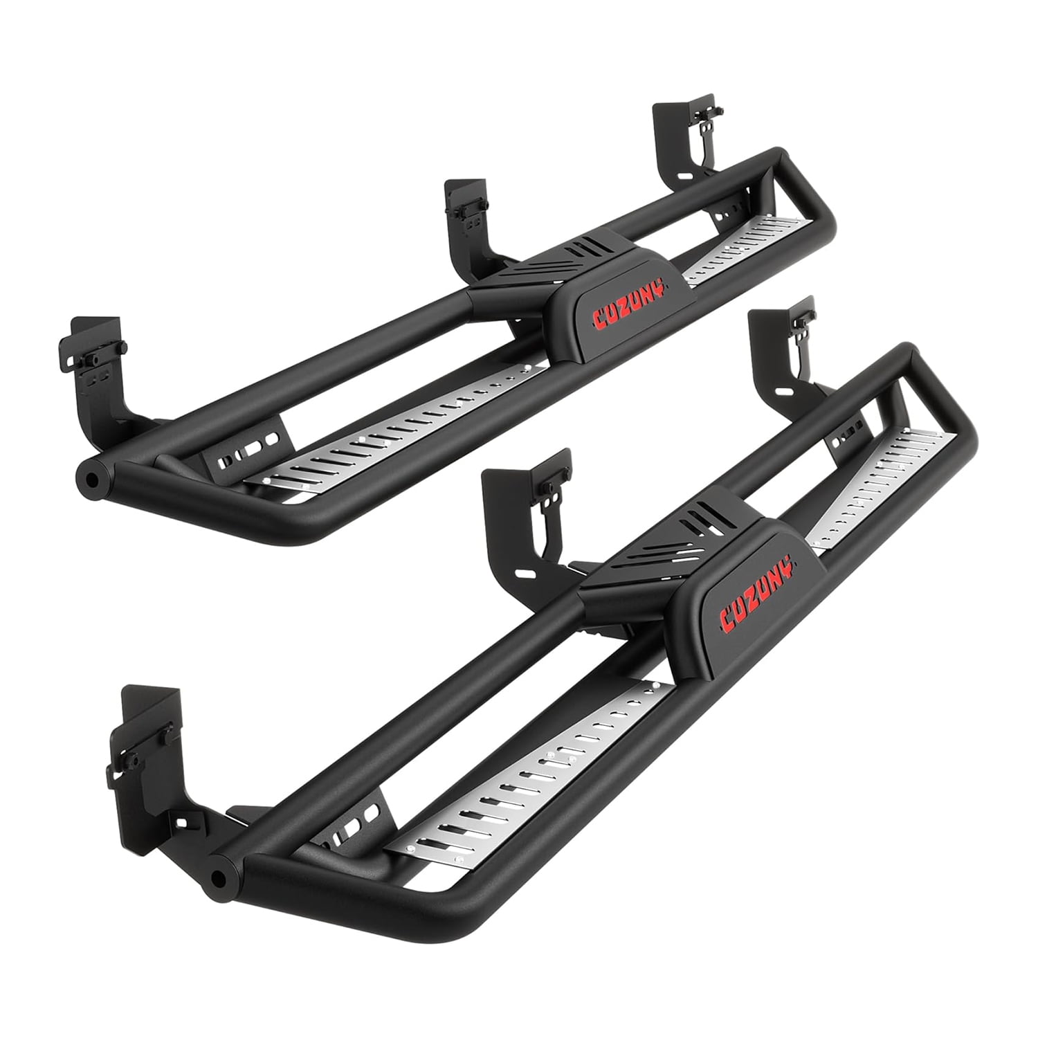 Telyswee 6" Running Boards 550LBS Black Powder Coating Rock Sliders ...