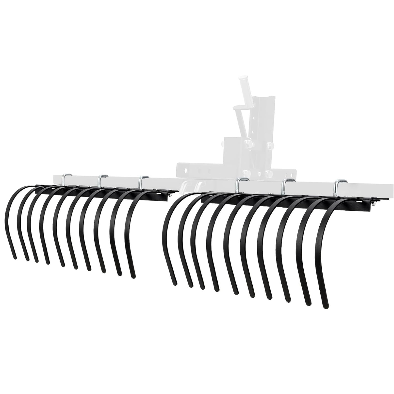 Telyswee 60" Pine Straw Rake Landscape Driveaway Lawn Yard Beach ...