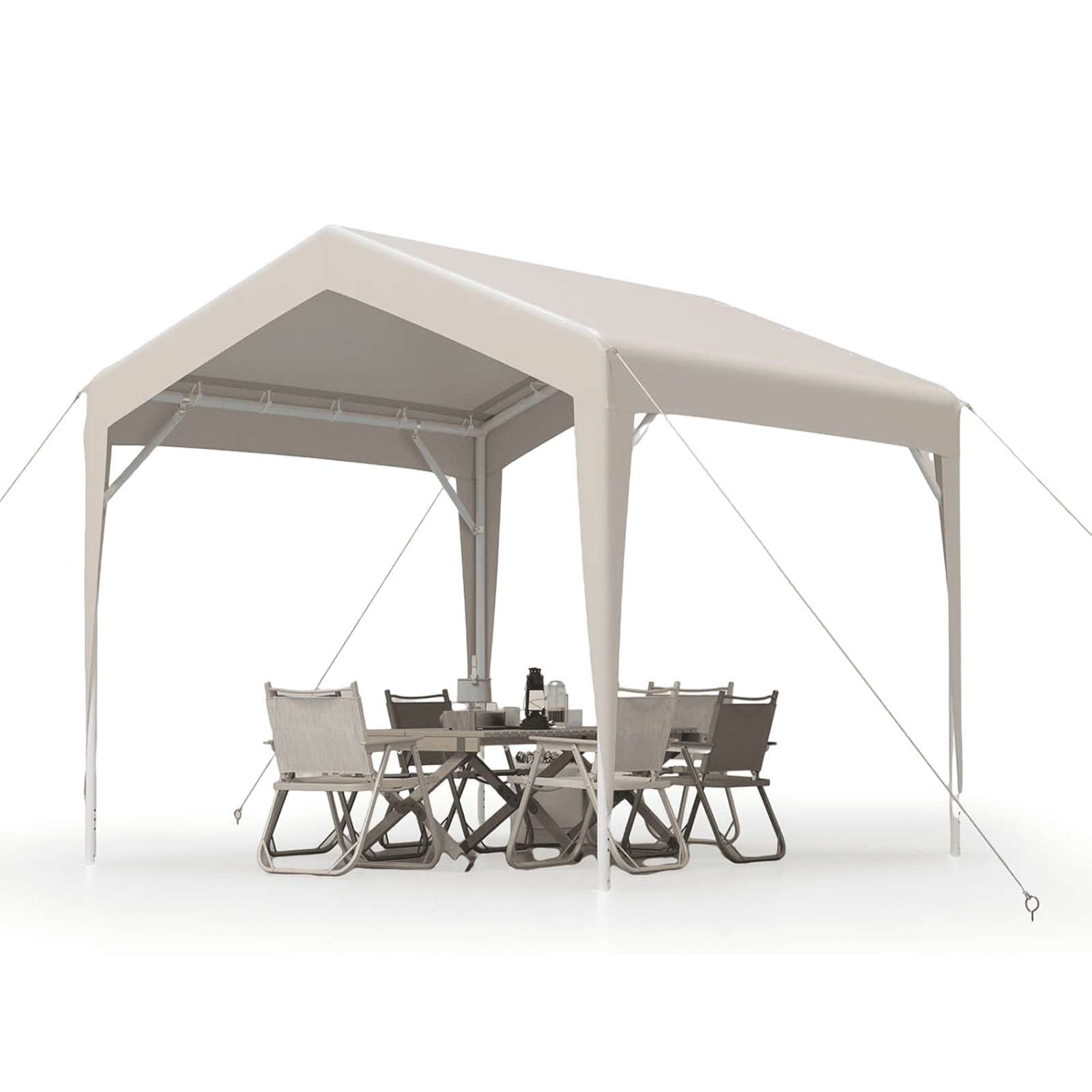 Telyswee 7'x7' Canopy Party Tent, Outdoor Sun Shade Gazebo with ...