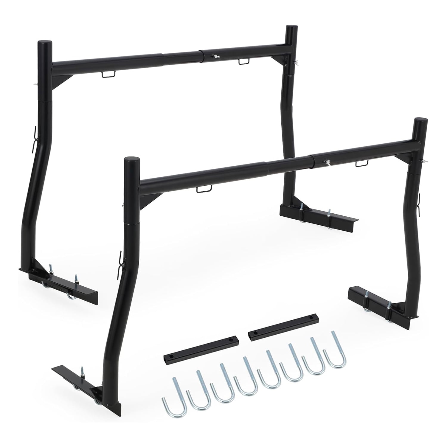 Telyswee Adjustable Truck Ladder Rack, 800 lbs Capacity, Non-Drilling ...