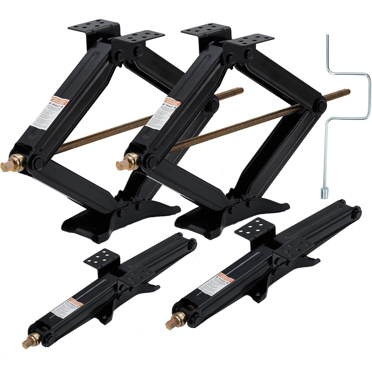 Telyswee Camper Trailer Stabilizer Leveling Scissor Jacks, 4"-24 ...