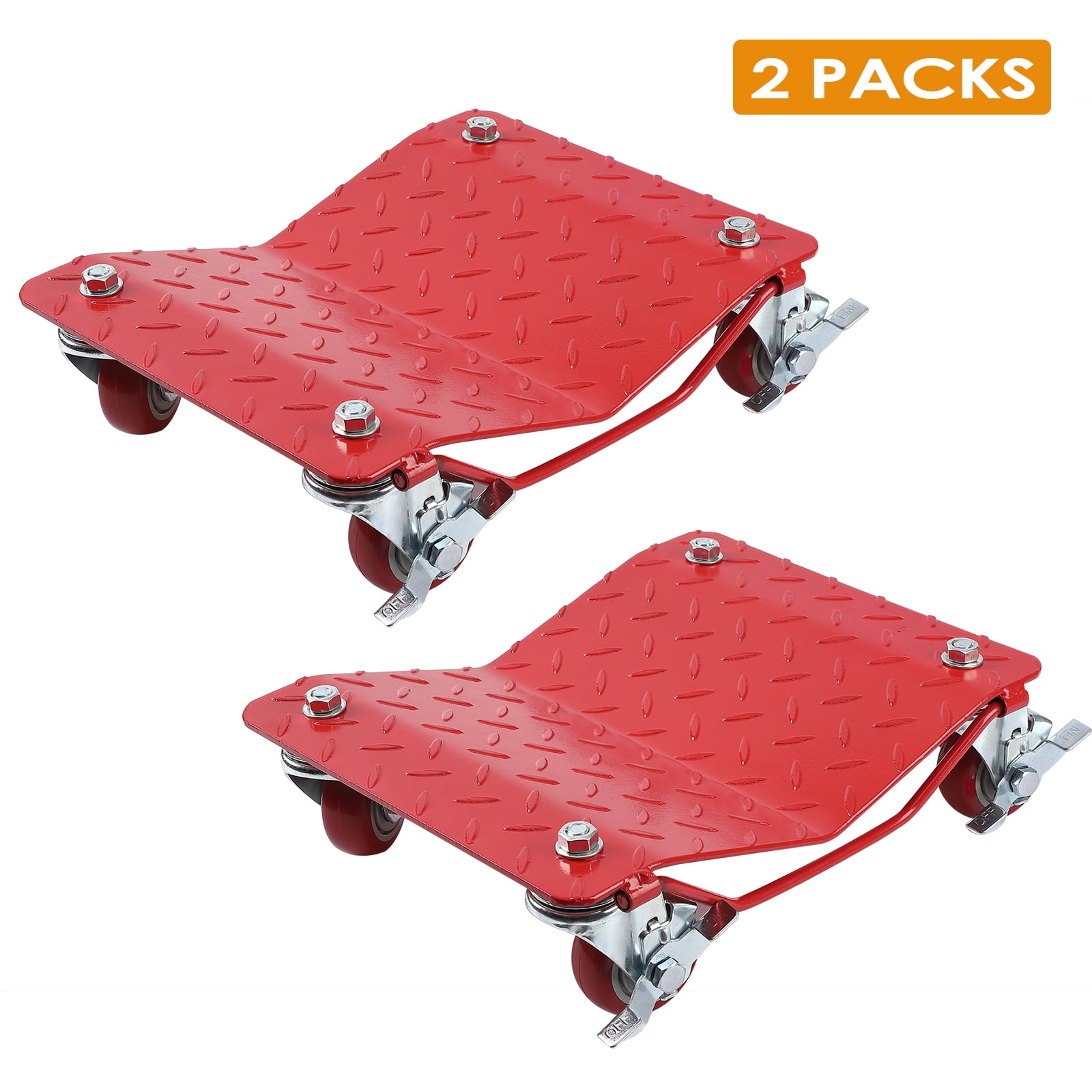 Telyswee Car Dolly Set of 2/4 1500-lbs Capacity, Carbon Steel Heavy ...
