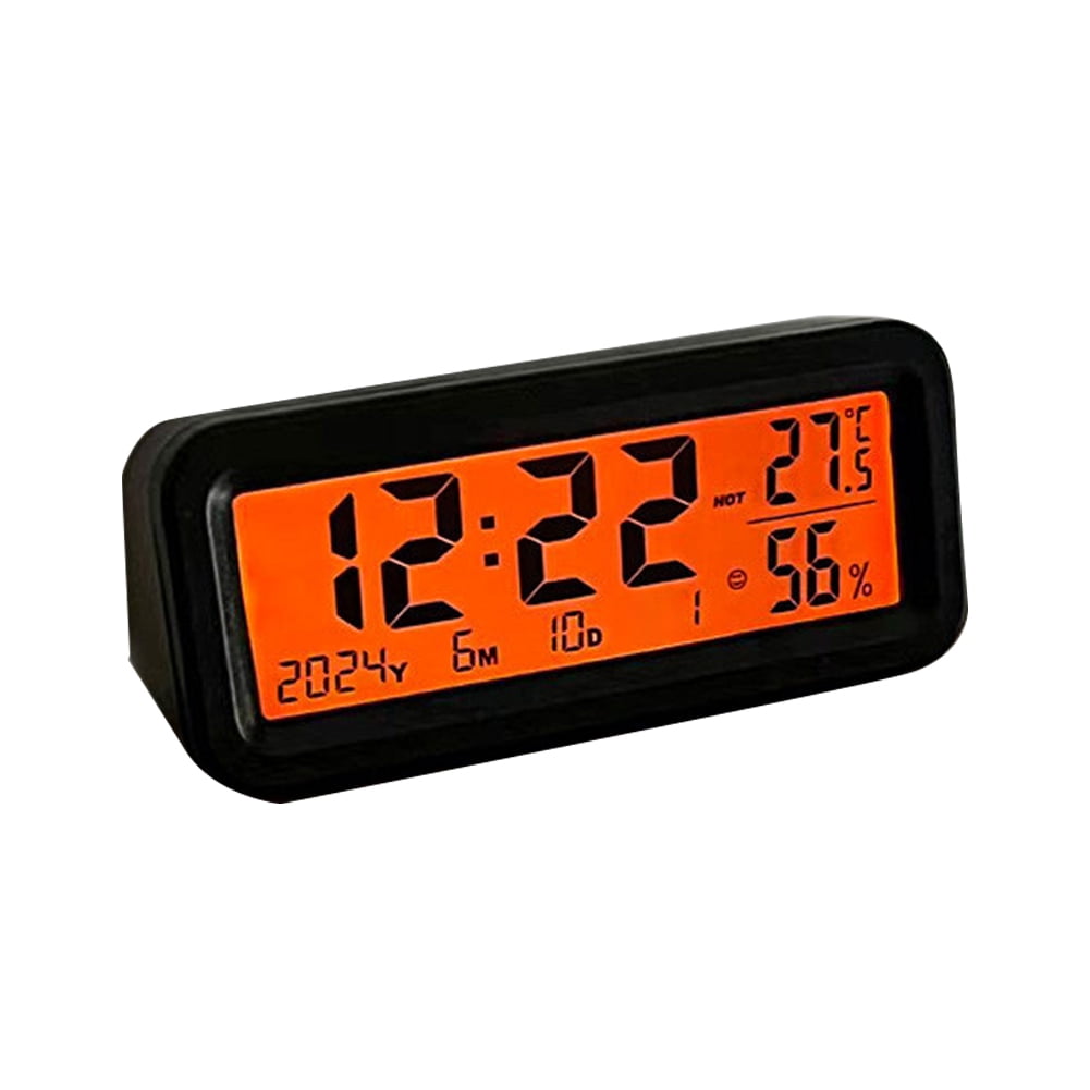 Telyswee Car Solar Powered Clock, Universal Auto Dashboard Digital ...