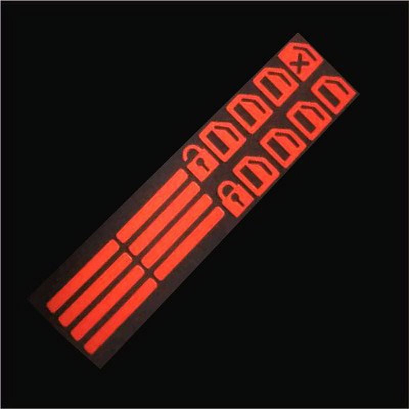 Telyswee Car Window Luminous Button Sticker Wear-resistant Fluorescent ...