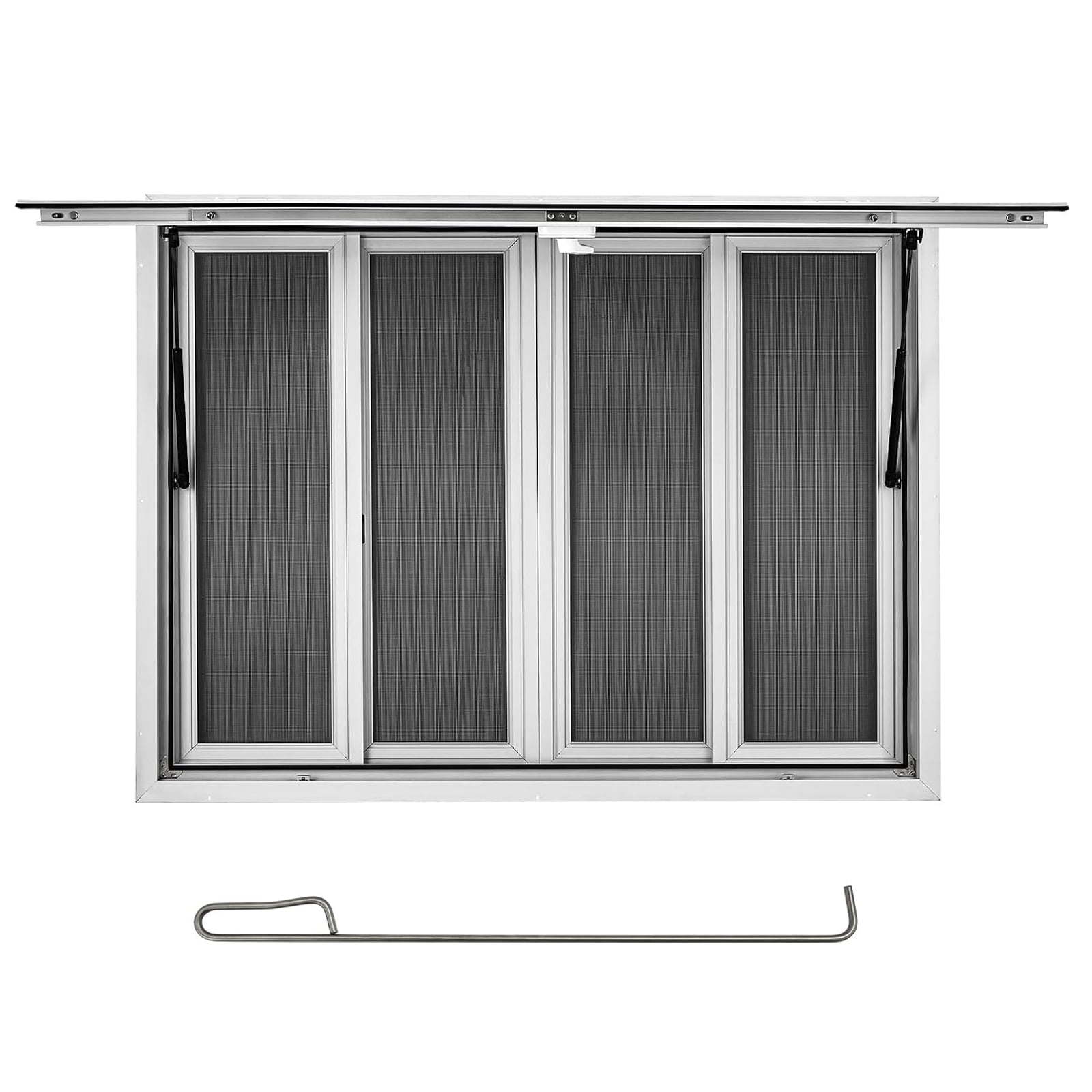 Telyswee Concession Window 60"x36", Aluminum Alloy Food Truck Window ...