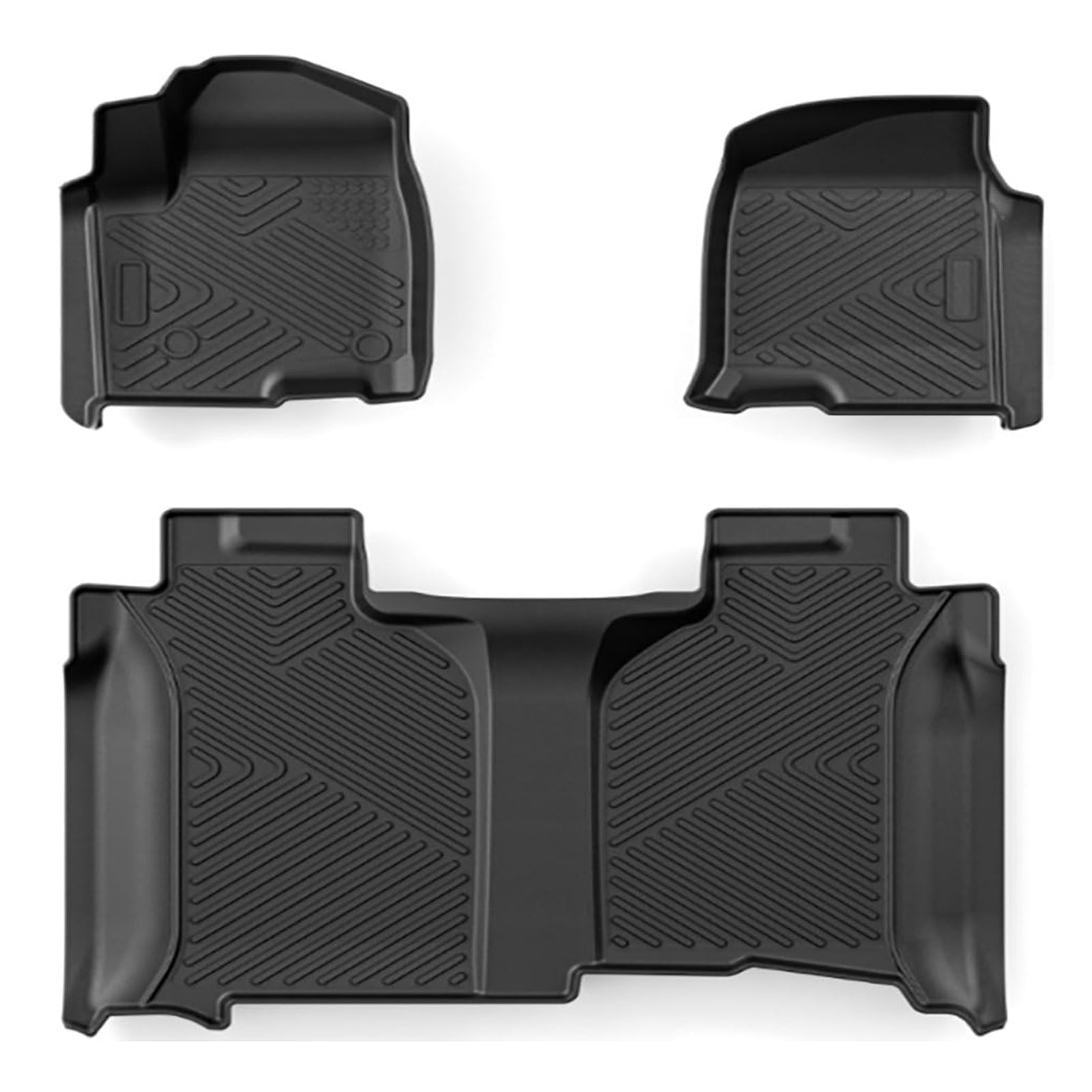 Telyswee Floor Mats Compatible for Chevrolet Silverado 1500 Double Cab ...