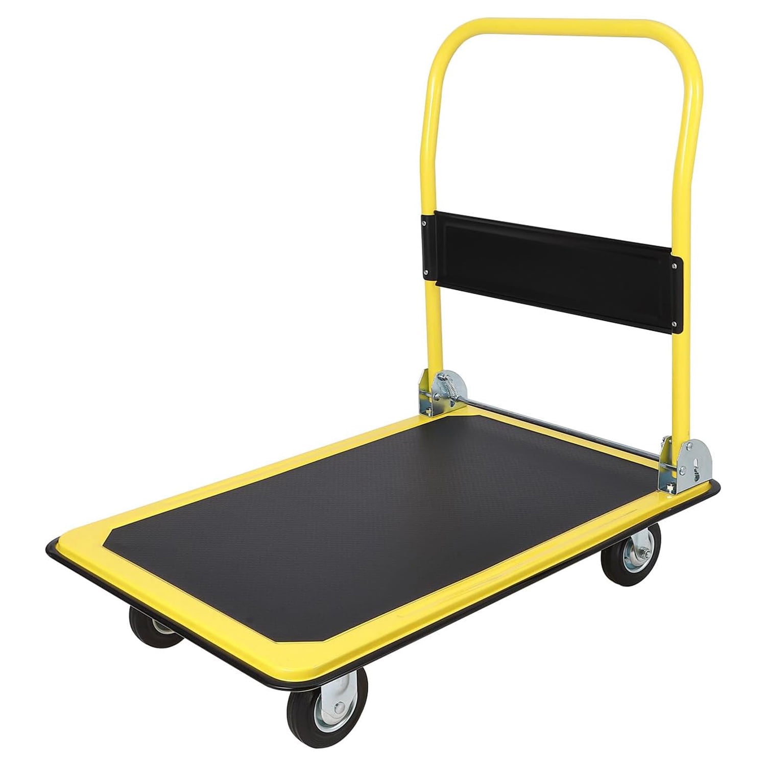 Telyswee Foldable Platform Truck Steel/PP Flat Push Dolly with Wheels ...