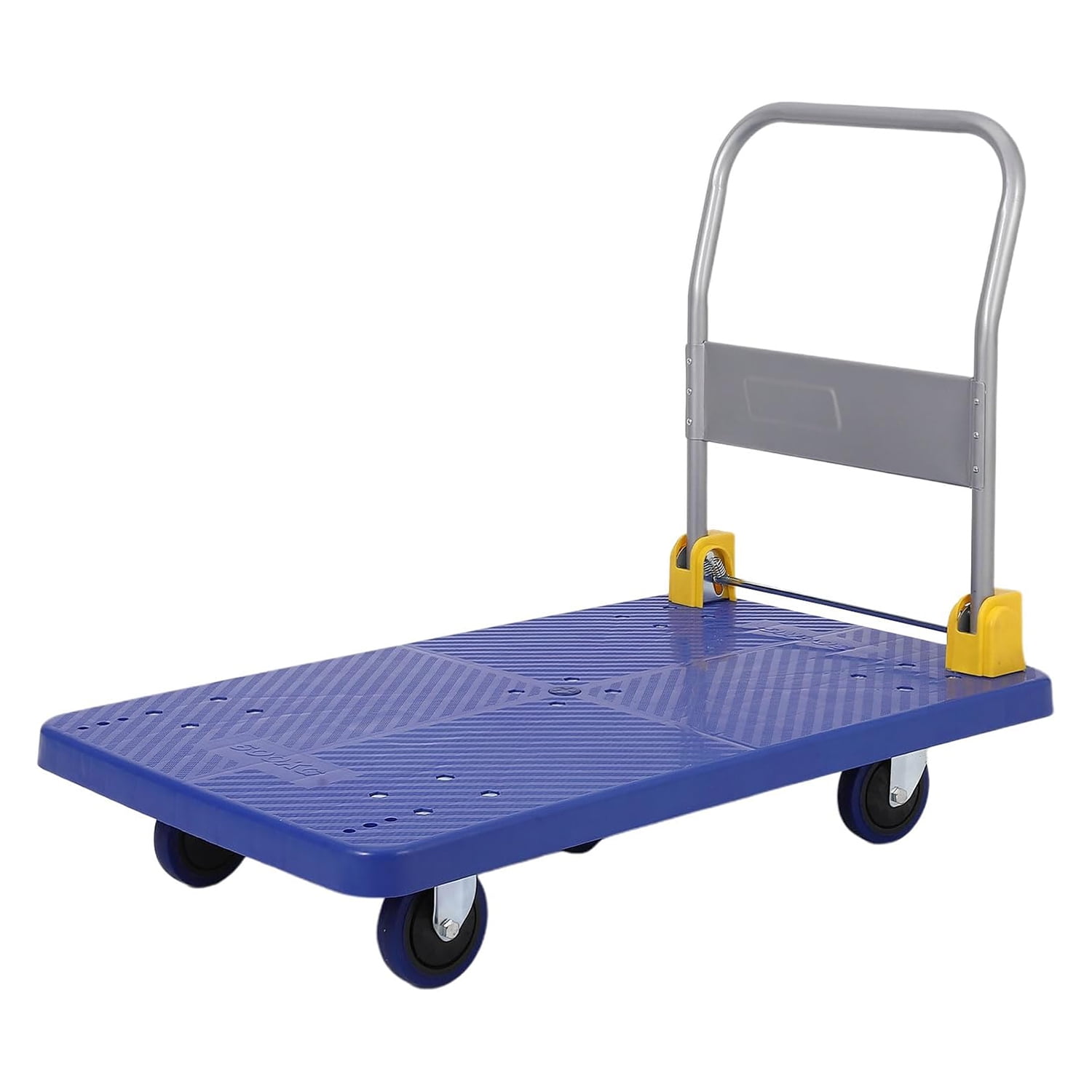 Telyswee Foldable Platform Truck Steel/PP Flat Push Dolly with Wheels ...