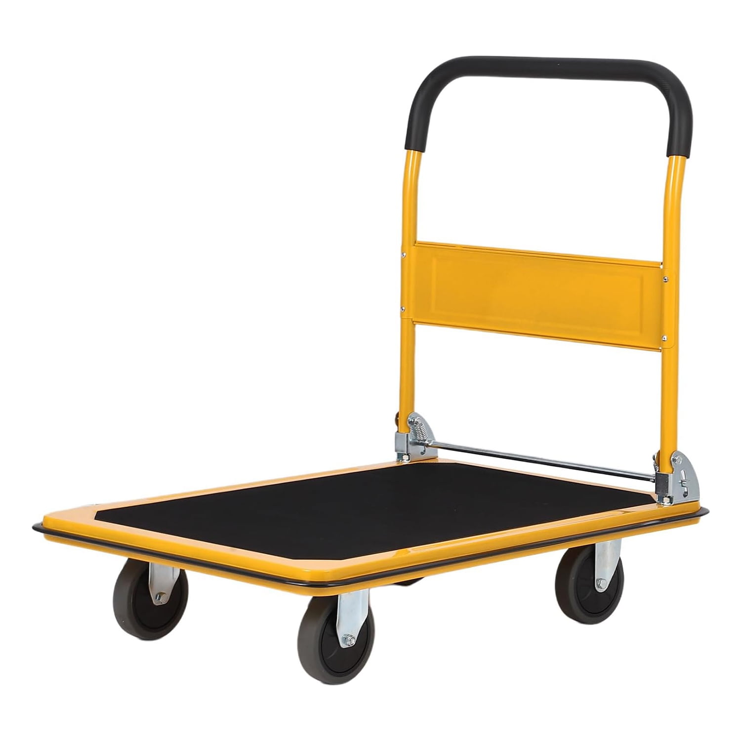 Telyswee Foldable Platform Truck Steel/PP Flat Push Dolly with Wheels ...