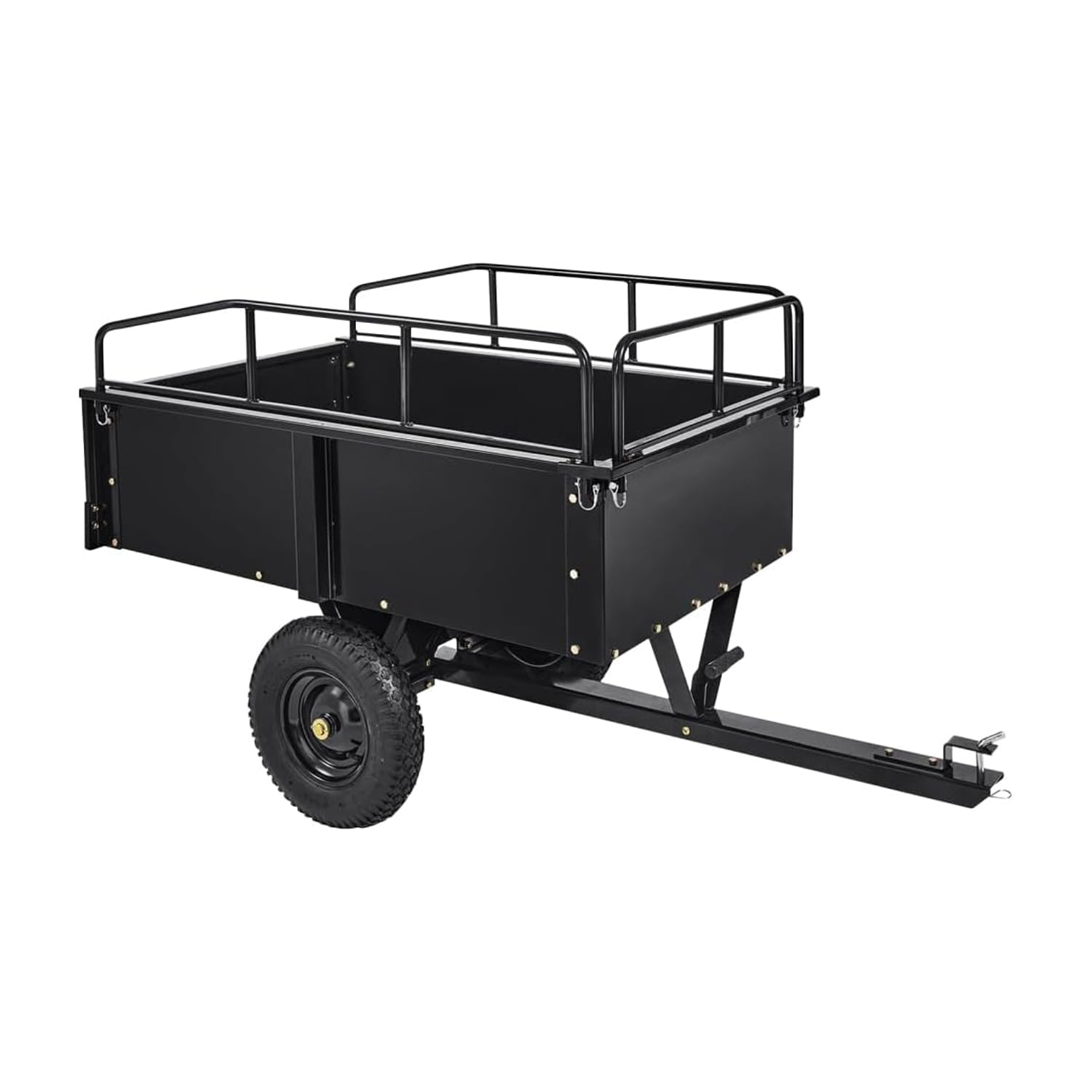 Telyswee Heavy Duty ATV Trailer, 900lb/1600lb Capacity Garden Trailer ...