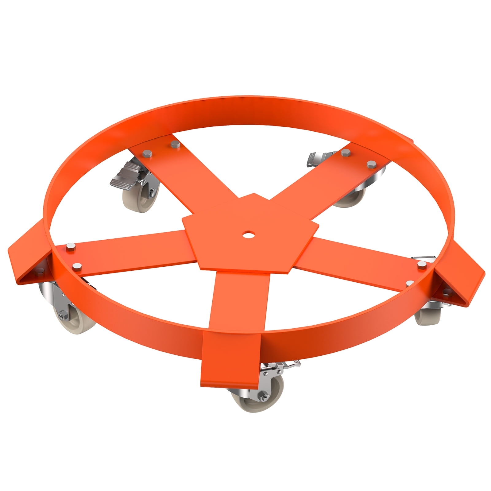 Telyswee Heavy Duty Barrel Cart 55 Gallon Drum Dolly with 5 Swivel ...