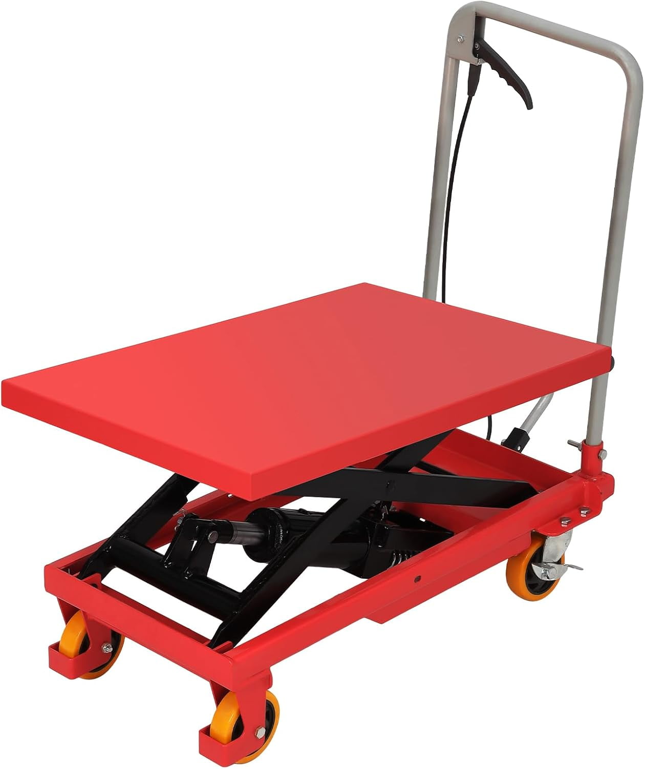Telyswee Hydraulic Lift Table Cart, 500lbs Capacity 28.5 inch Lifting ...