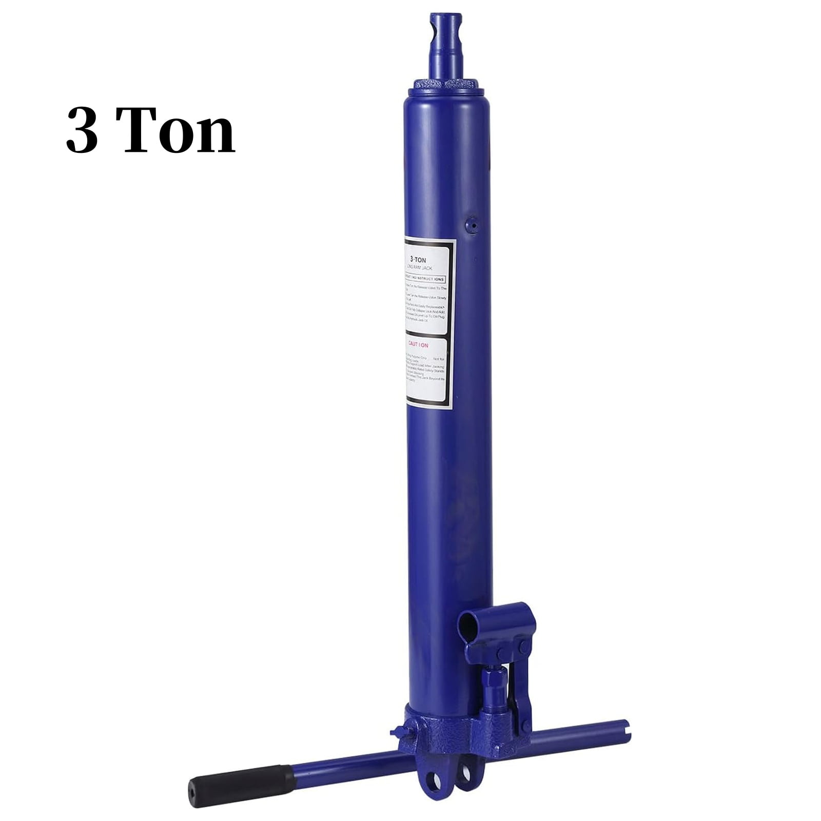 Telyswee Hydraulic Long Ram Jack Manual Single Pump 3 Ton Engine Lift ...