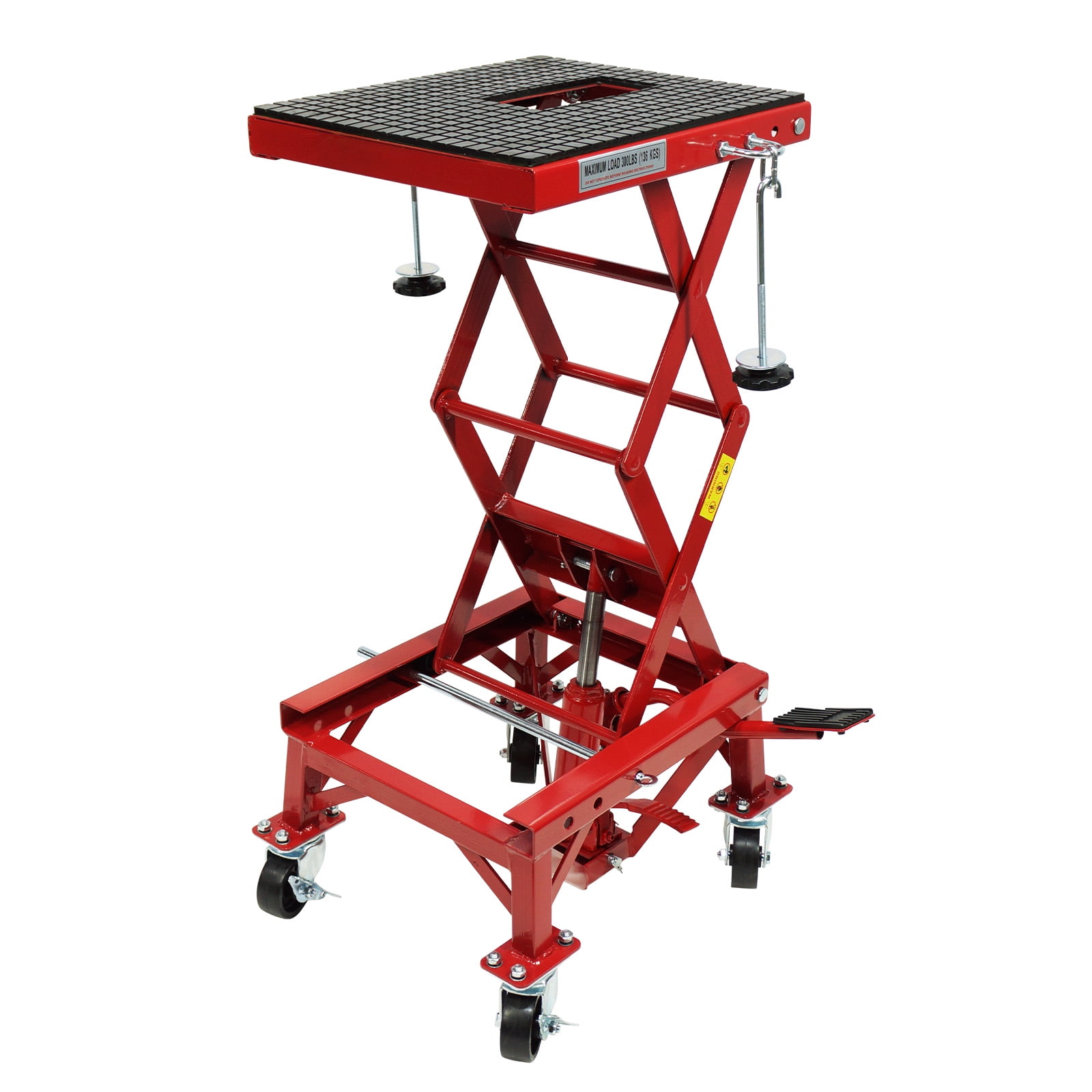 Telyswee Hydraulic Motorcycle Lift Jack 350 Lbs Capacity Steel ATV ...