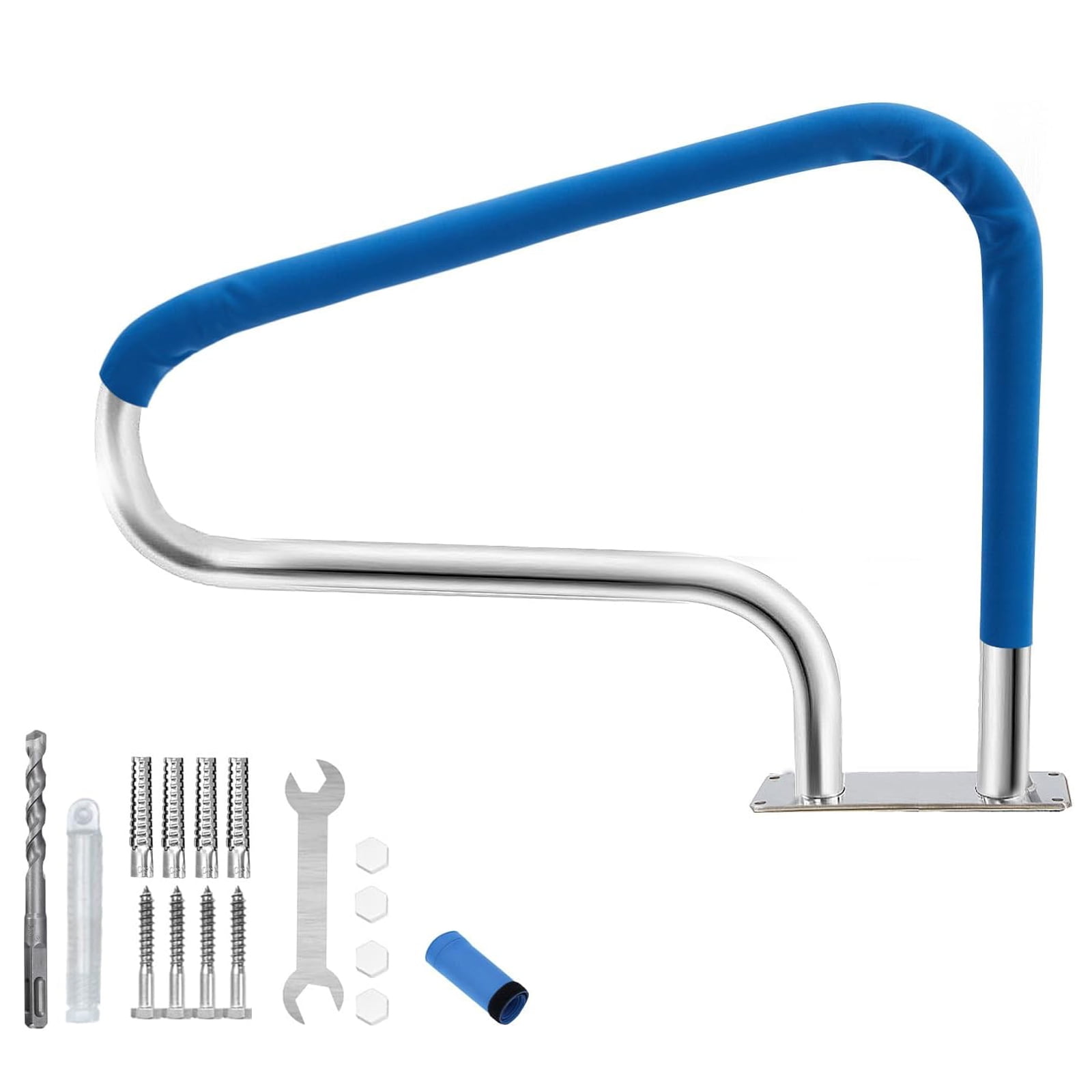 Telyswee Pool Handrail, 32"x 22.5" Pool Handle, 304 Stainless Steel ...