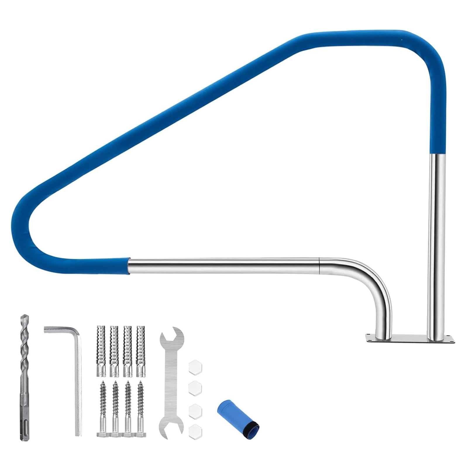 Telyswee Pool Handrail 49.4"x34" Pool Railings for Inground Pools ...