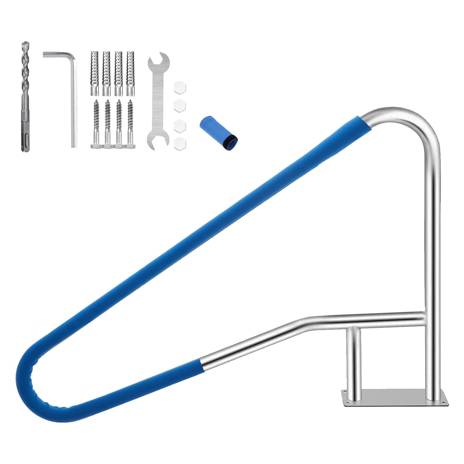 Telyswee Pool Handrail 54"x36" Pool Railings for Inground Pools ...