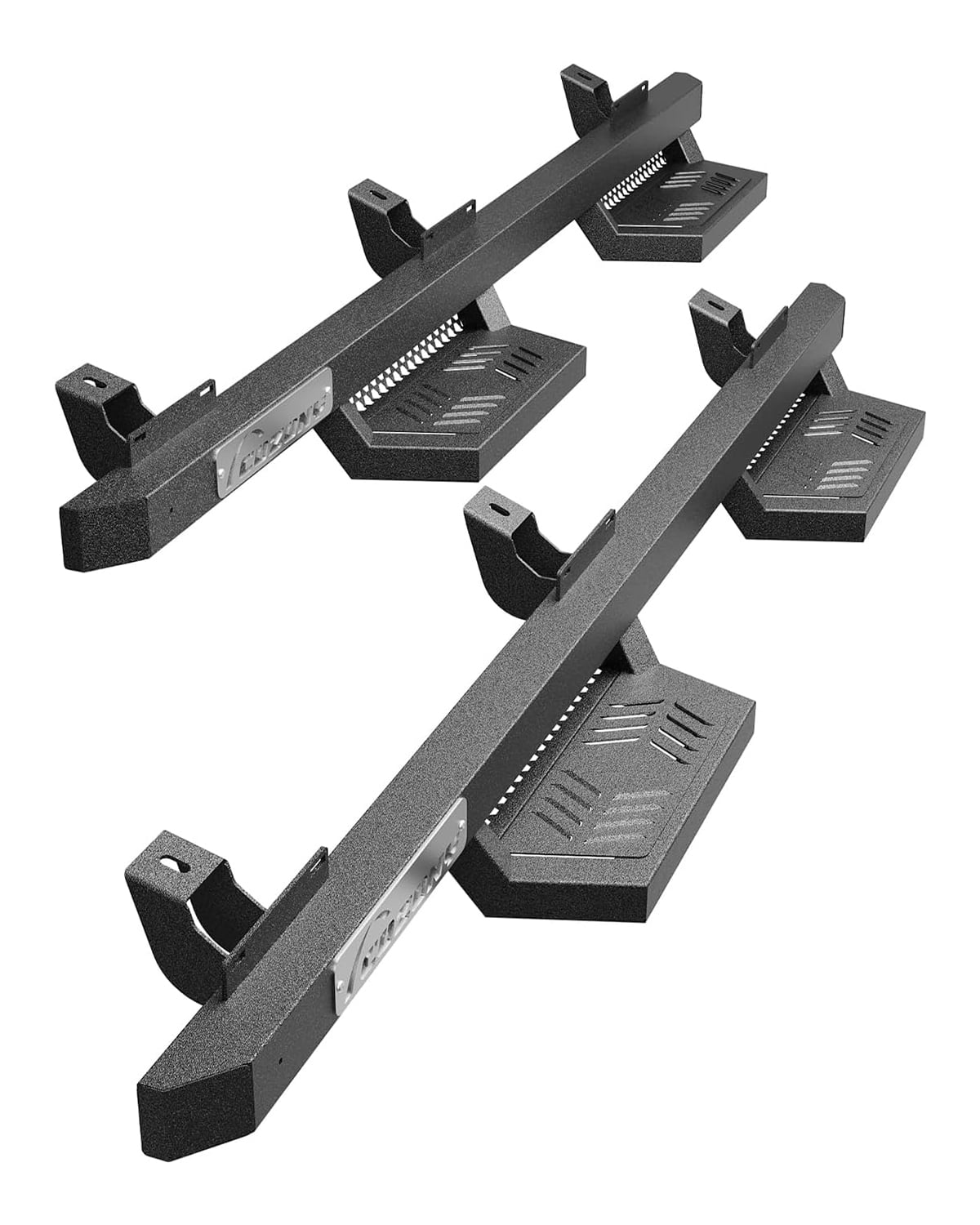 Telyswee Running Boards Side Steps Black Powder Coating Rock Sliders ...