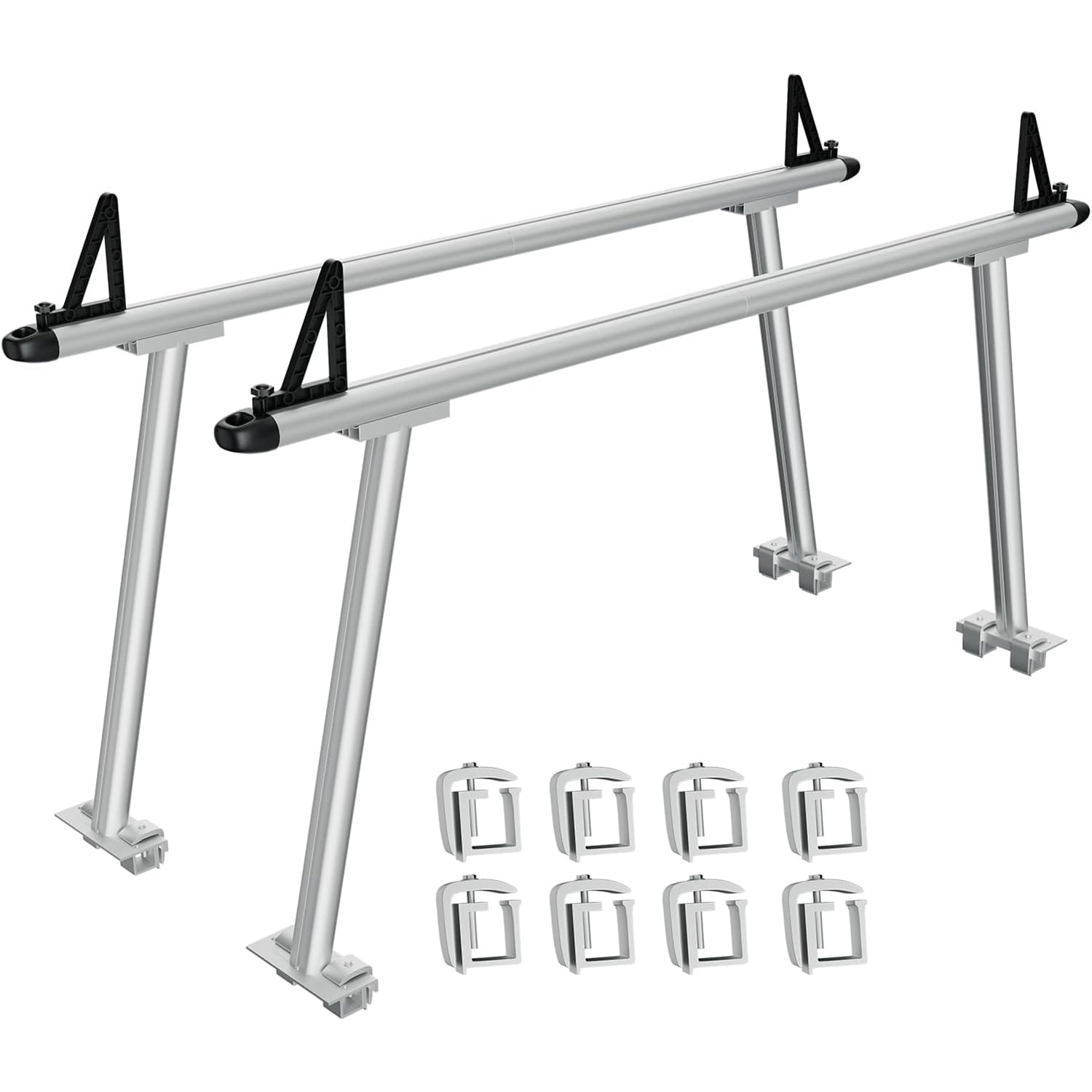 Telyswee Truck Rack, Aluminum Ladder Rack for Truck with C-Clamps, Non ...