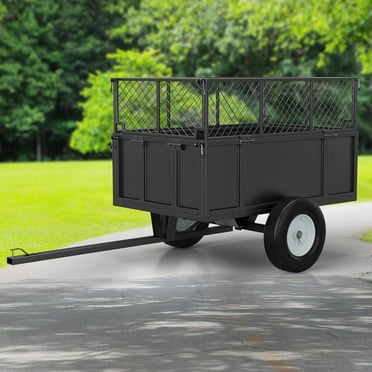 VEVOR Heavy Duty Steel Dump Cart, 750 lb Capacity, 15 Cubic Feet, Pull ...
