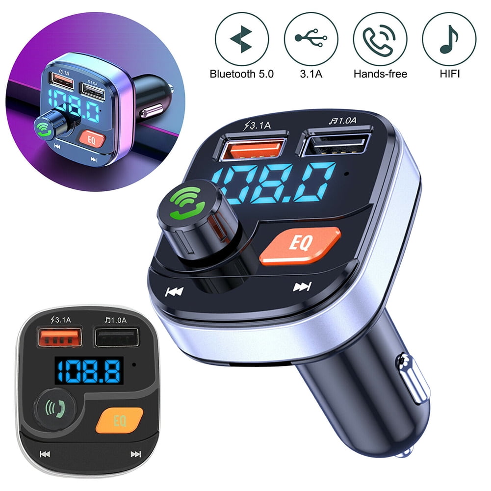 Telyswee Wireless Bluetooth-compatible 5.0 Fm Transmitter Dual Usb ...