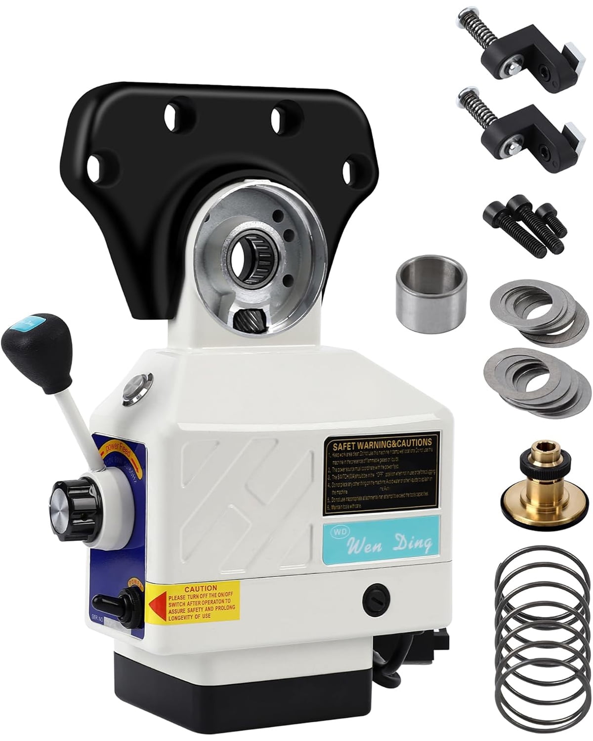 Telyswee X-Axis Power Milling Machine, 450 LB Torque Power Feed Table ...