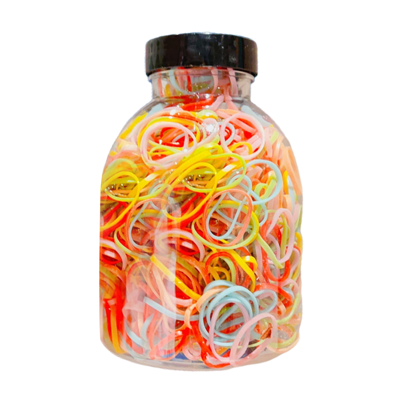 Temacd 1 Box Girls Colourful Disposable Rubber Band Elastic Hair Bands ...