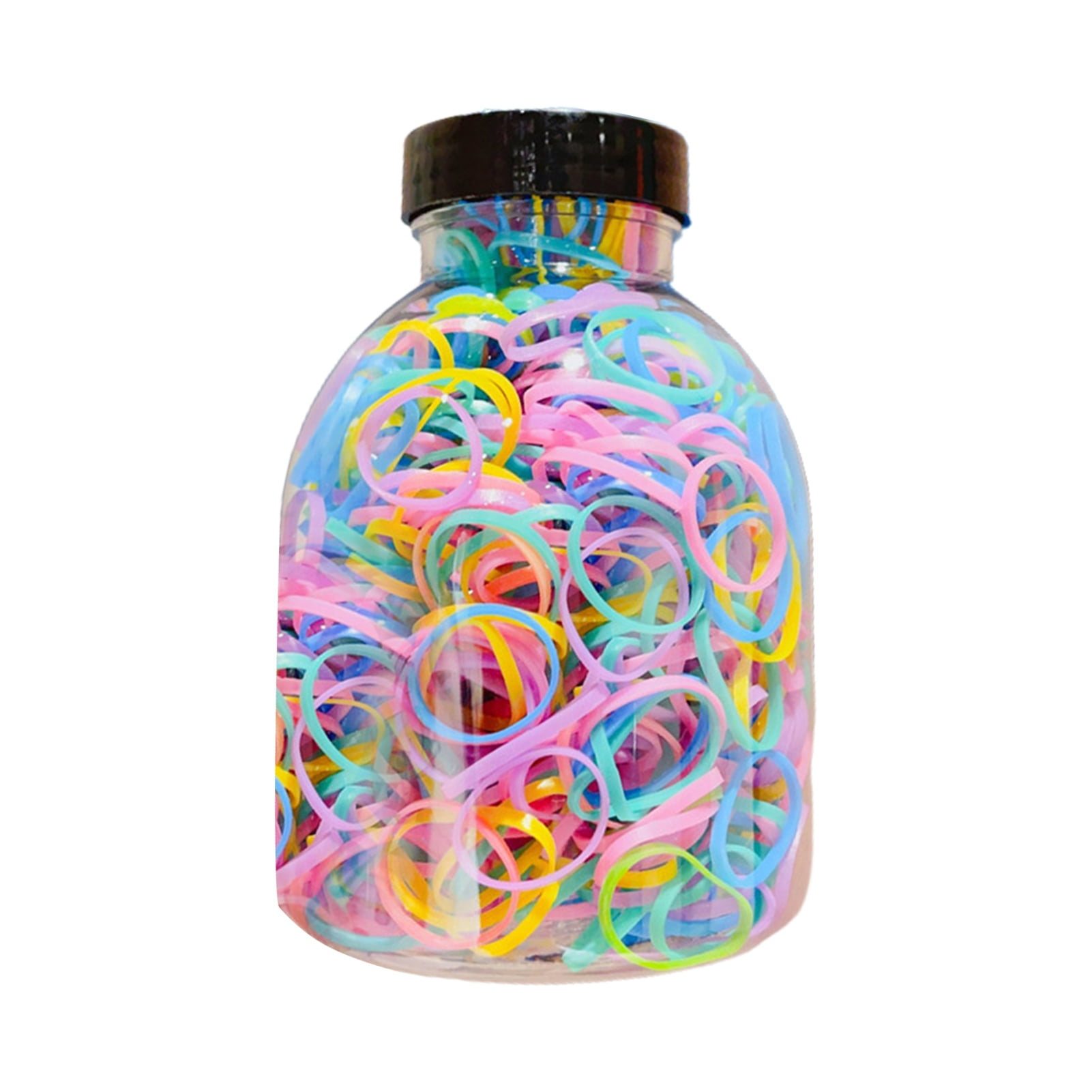 Temacd 1 Box Girls Colourful Disposable Rubber Band Elastic Hair Bands ...