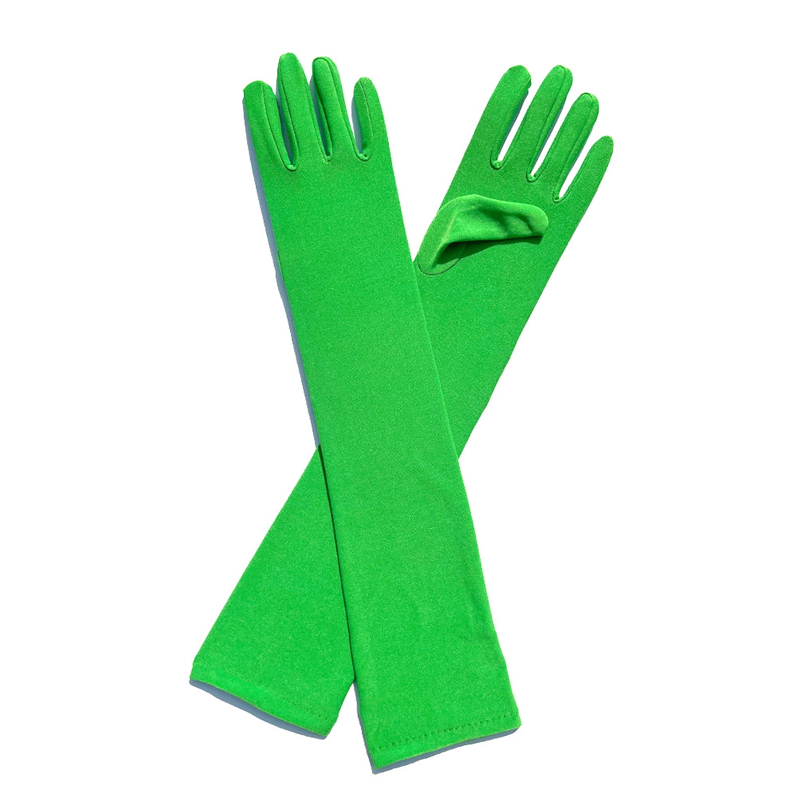 Temacd 1 Pair Long Gloves Super Soft High Elastic Friendly to Skin Fade ...