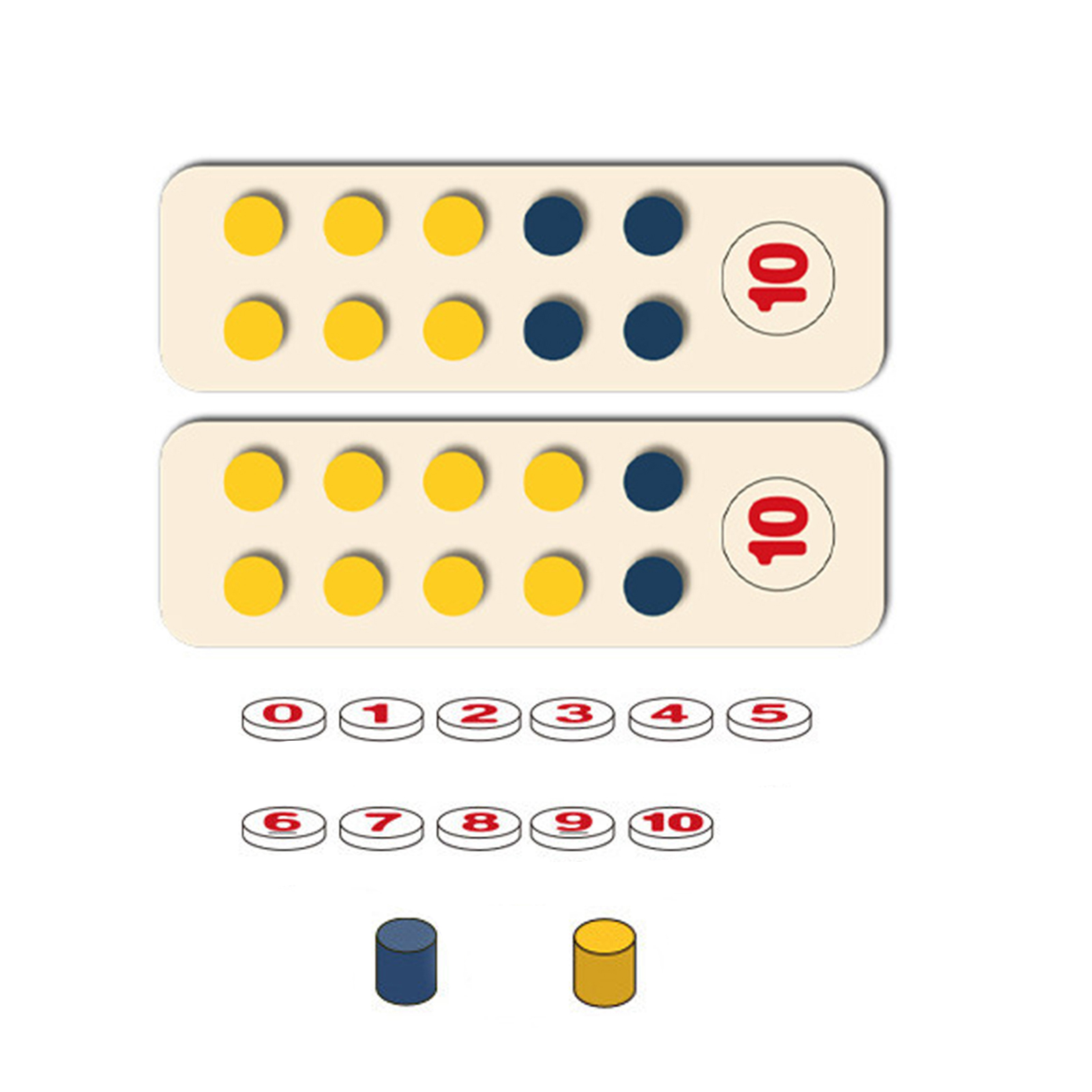 Temacd 1 Set Arithmetic Toy Durable Burr Free Smooth Surface Ten-Frame ...