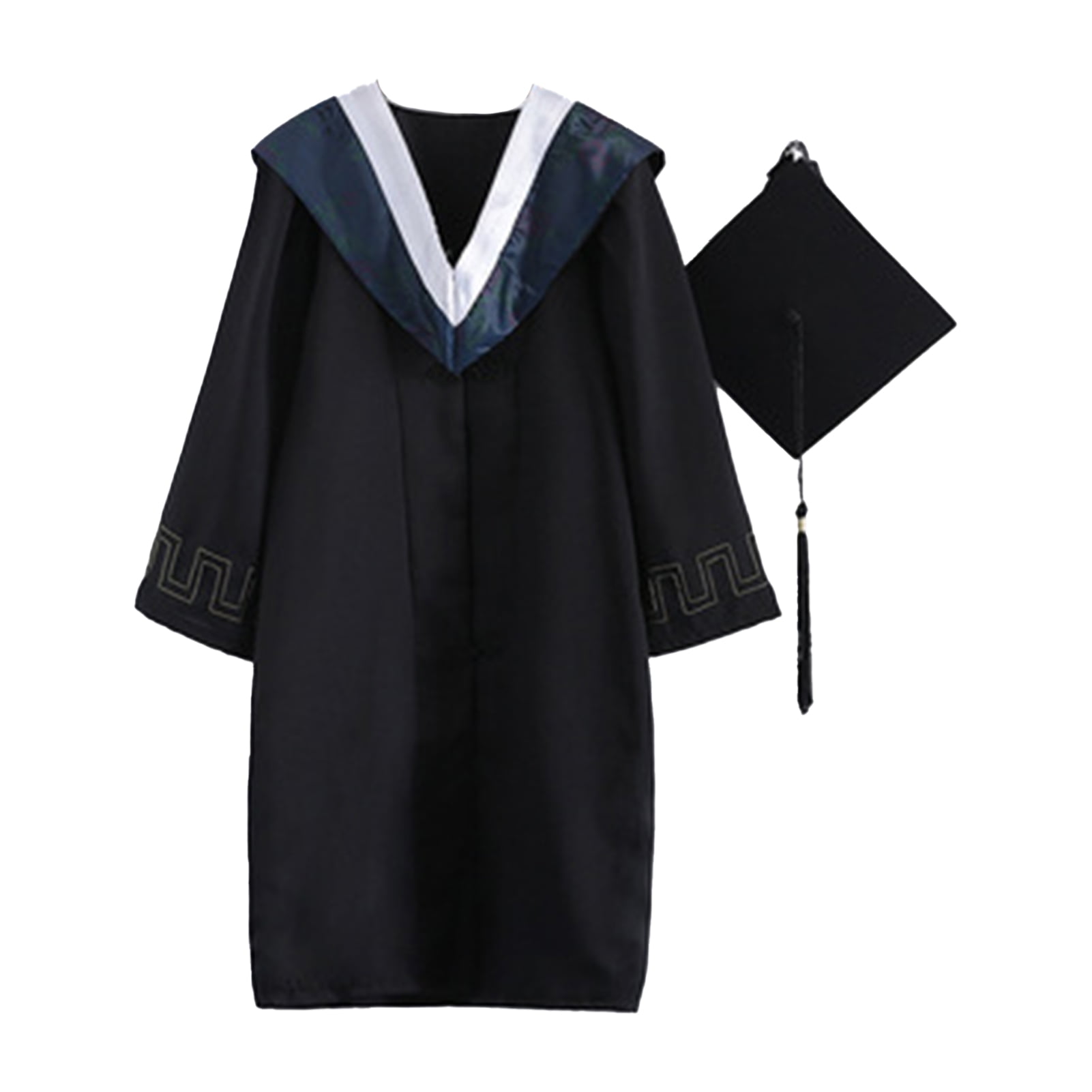 Temacd 1 Set Beautiful Fine Knitted Graduation Uniform Polyester ...