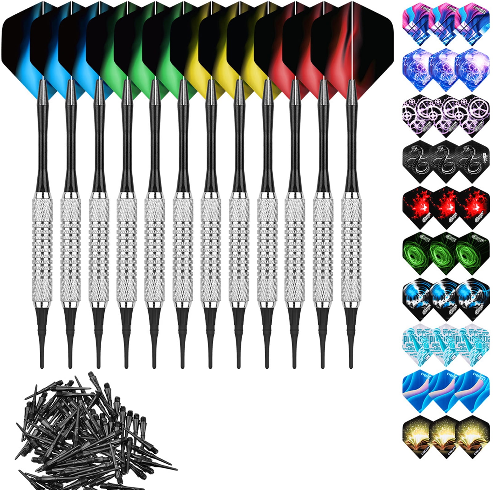 Temacd 1 Set Dart Kit Bendable Colorful Multiple Styles Metal Dart ...