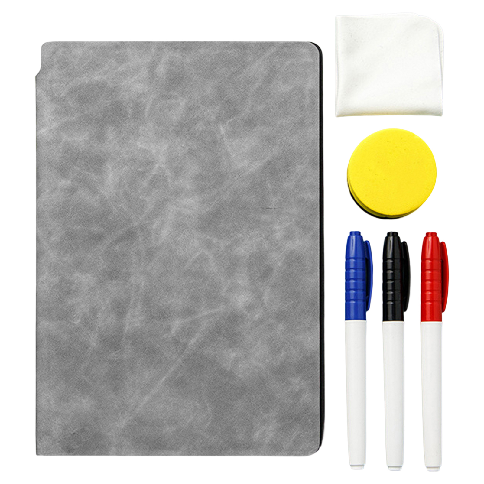 Temacd 1 Set Whiteboard Notebook Double Side Reusable Faux Leather ...