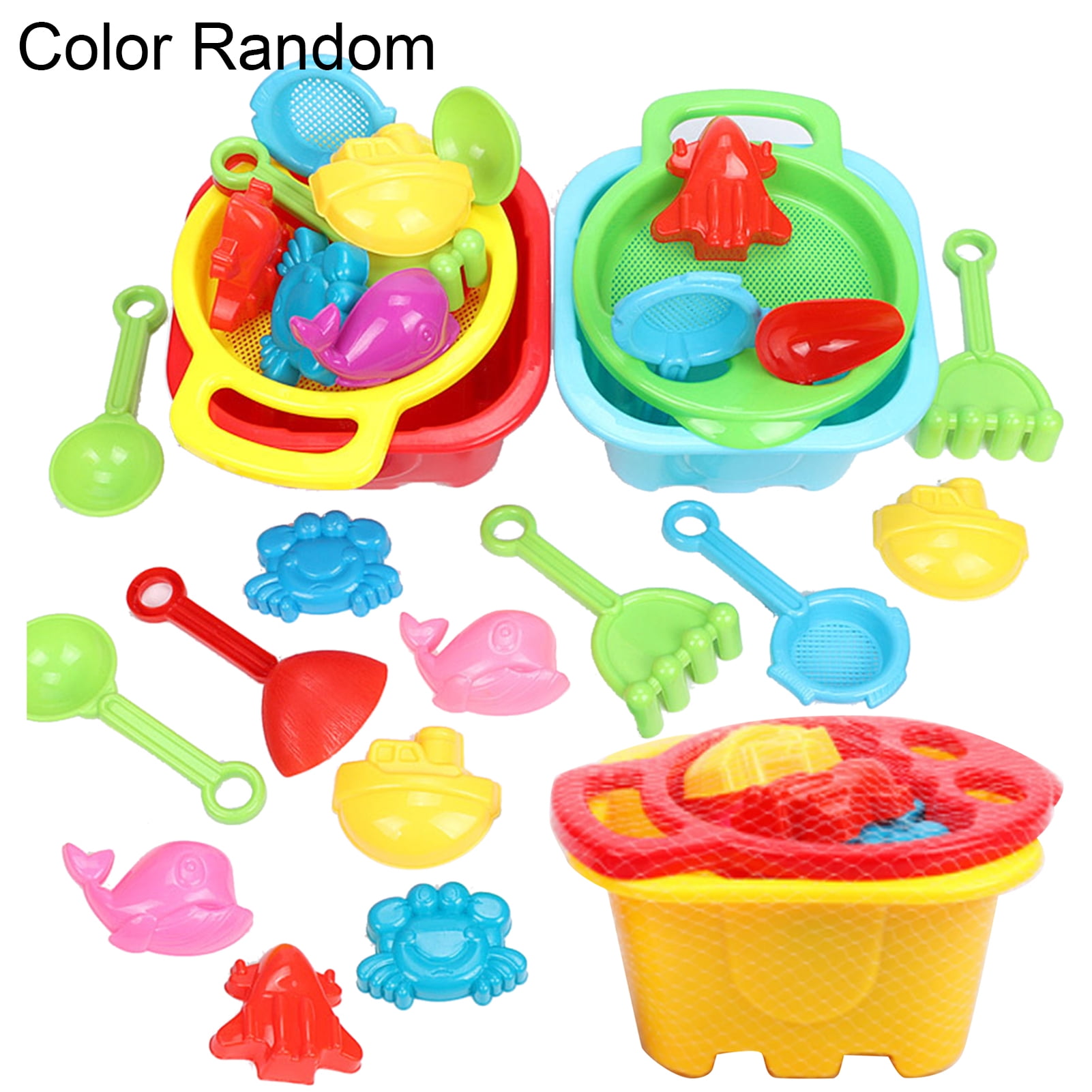 Temacd 10Pcs Beach Sand Box Educational Smooth Surface Beach Bucket ...