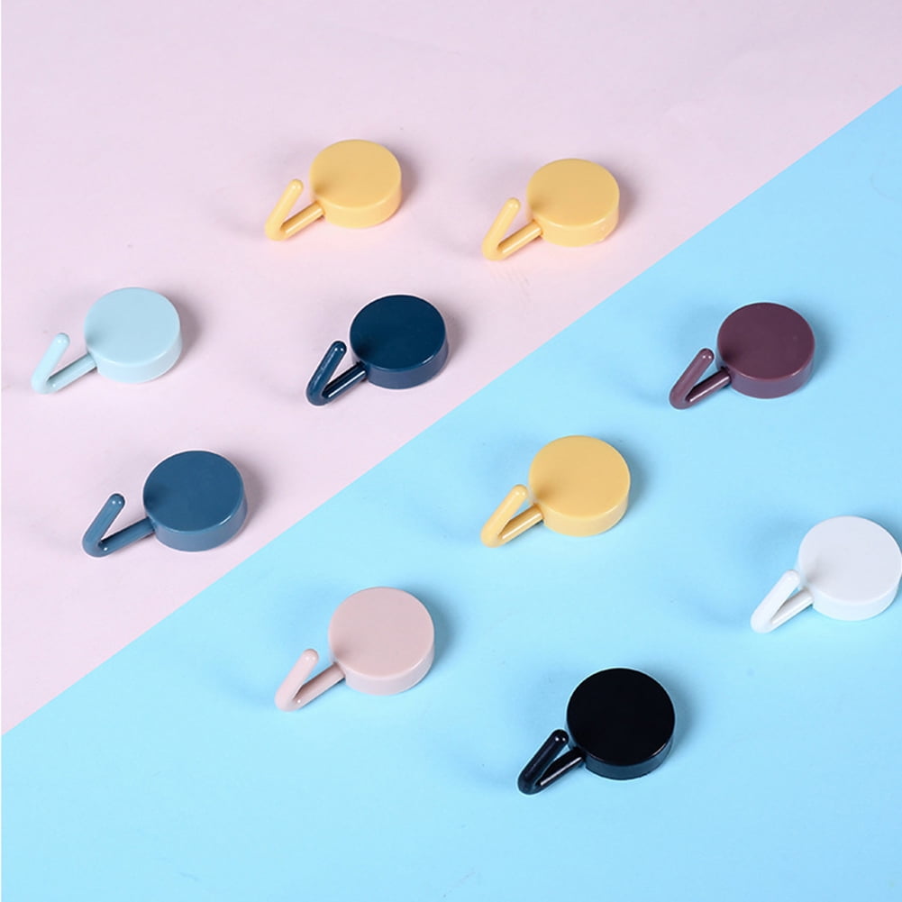 Temacd 10Pcs Nordic Style Wall Mounted Plastic Traceless Free Punching ...