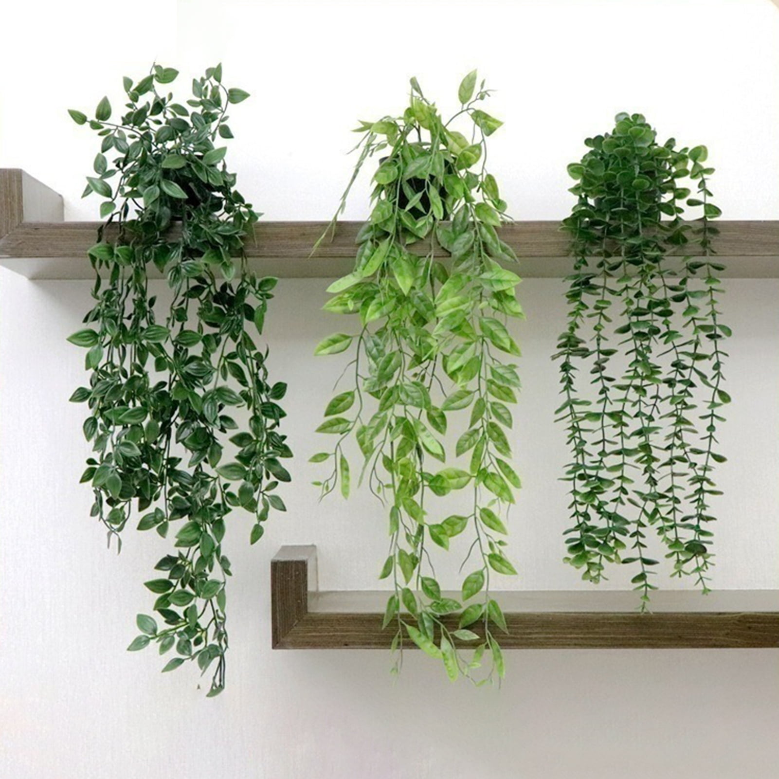 Temacd 3Pcs Eucalyptus Vine Hanging Plants Greenery Green Potted Plants ...