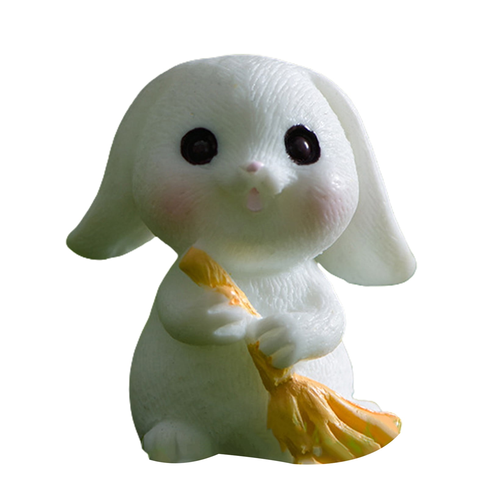 Temacd 5 Pcs Bunny Figurine Cartoon Realistic Sturdy Lovely Animal ...