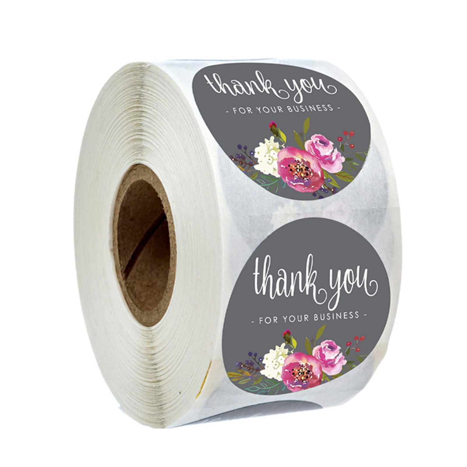 Temacd 500Pcs Floral Pattern Thank You Stickers Roll Gift Wraps Wedding ...