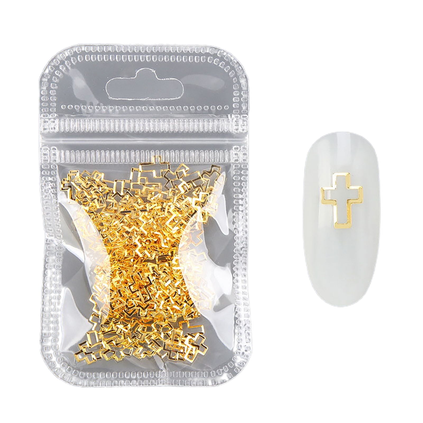 Temacd 500Pcs/Pack Nail Metal Sticker Rivets Shape DIY Metal Non Drop ...