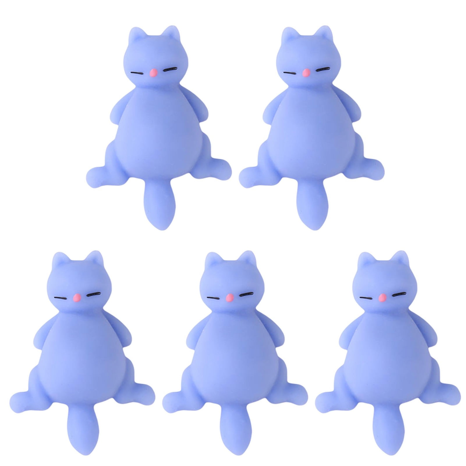 Temacd 5Pcs Cat Squeeze Toys Cartoon Kitten Doll Figurine Pinch Toys ...
