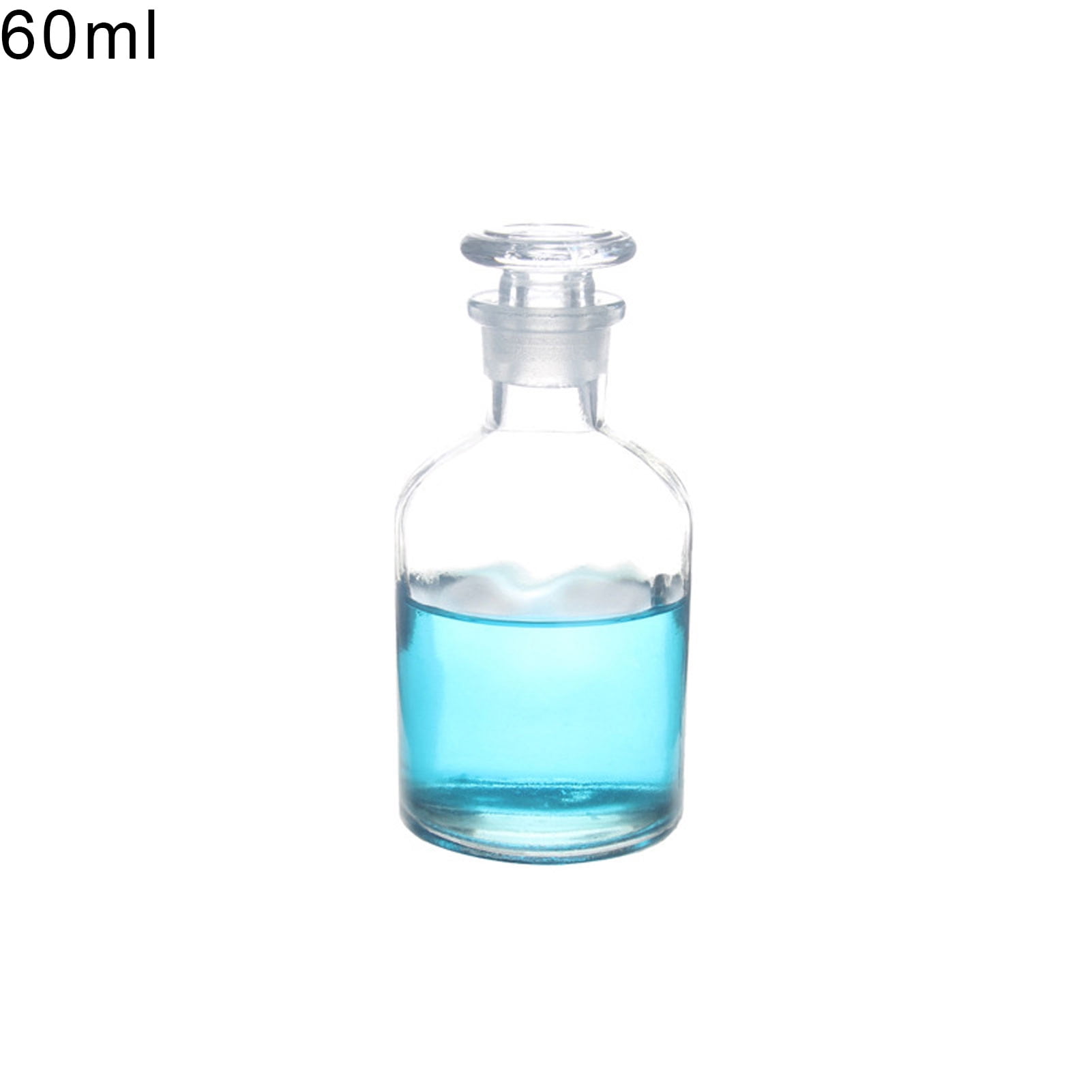Temacd 60 ml Clear Portable Glass Jar Reagent Bottle Storage Container ...