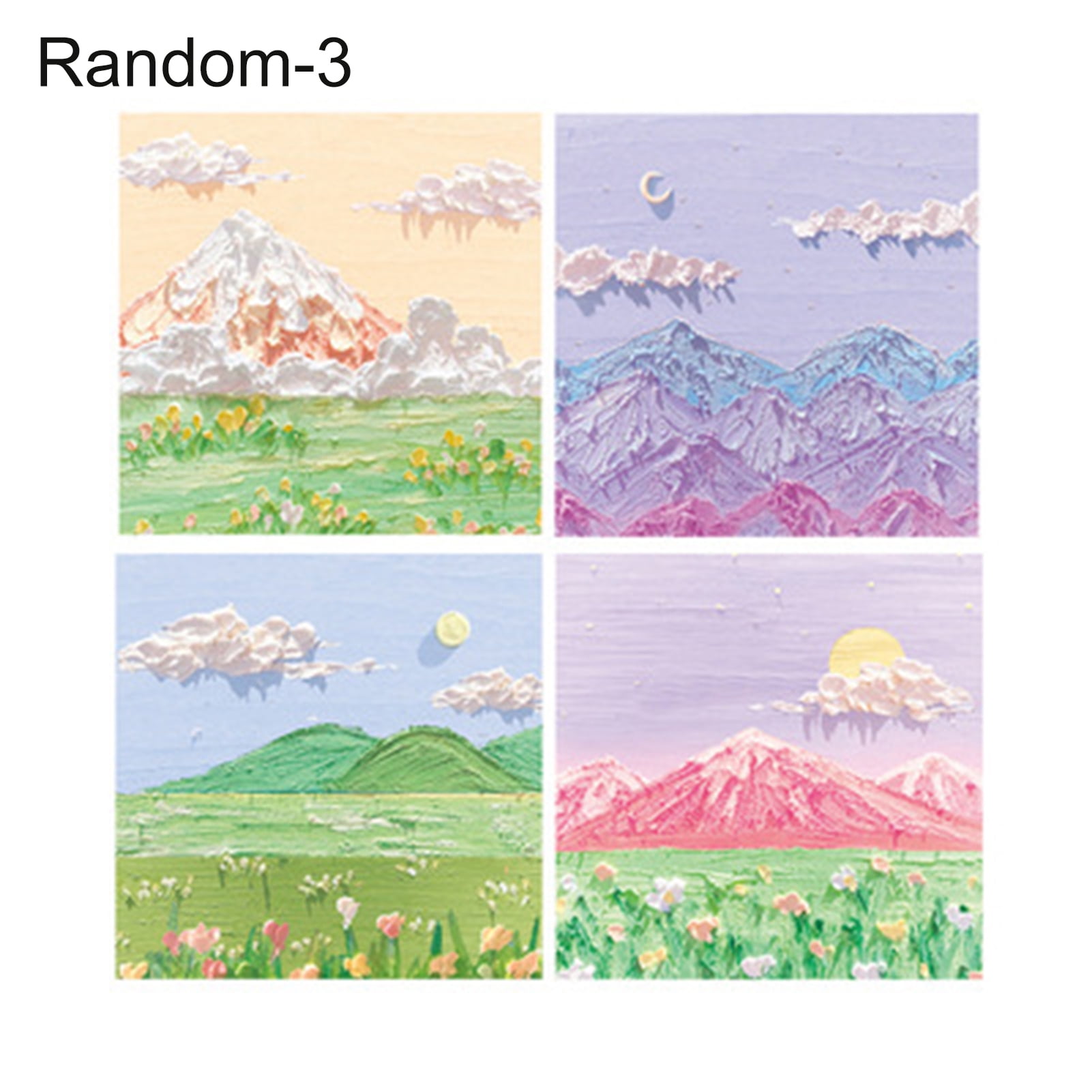 Temacd 80Pcs/Set Beautiful Oil Painting Style Sticky Note Cartoon Style ...