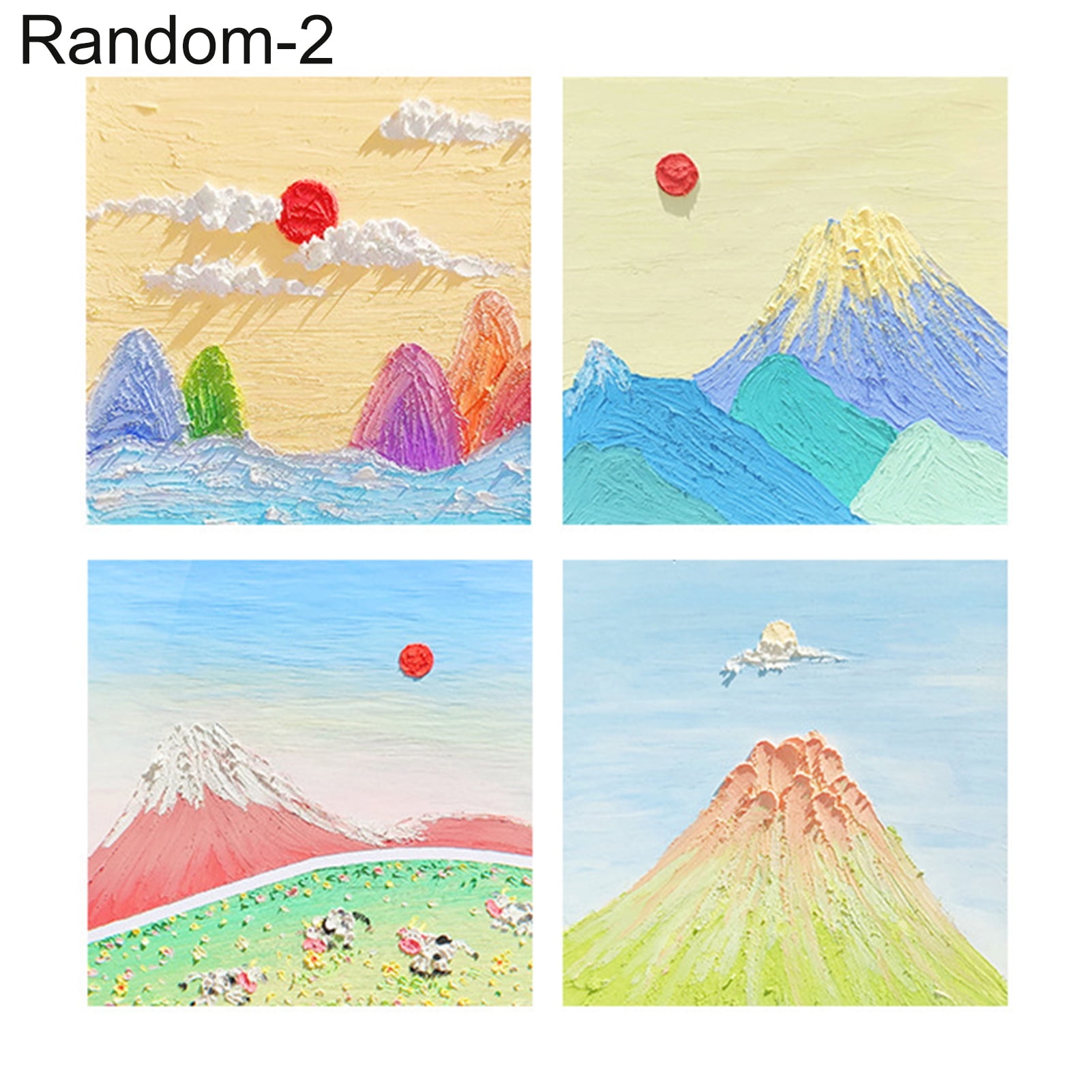 Temacd 80Pcs/Set Beautiful Oil Painting Style Sticky Note Cartoon Style ...