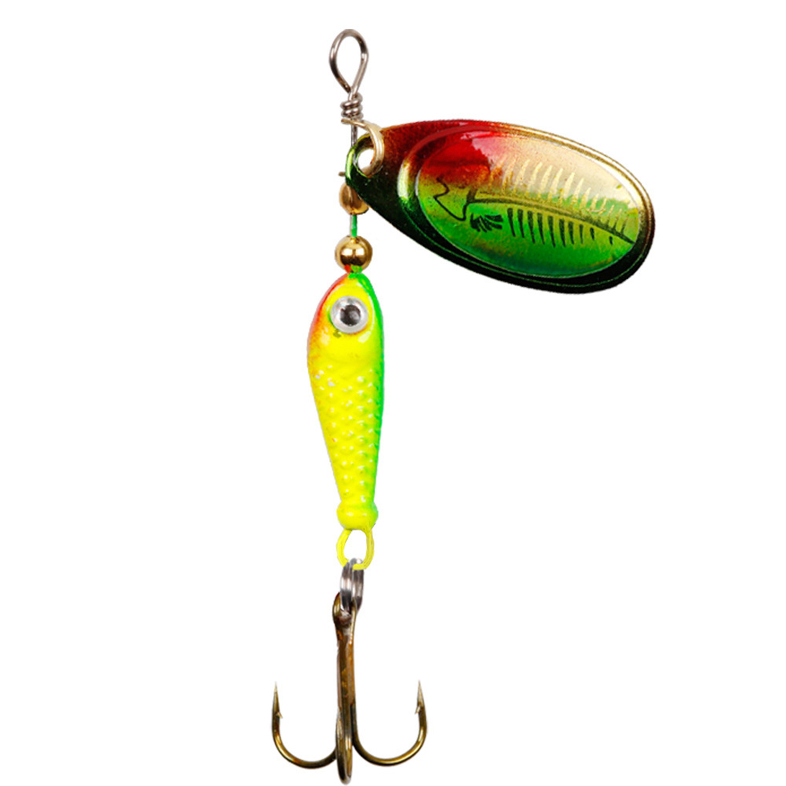 Temacd 9g/7cm Fishing Lure Vivid Shape Waterproof Rotary Sequin Treble ...